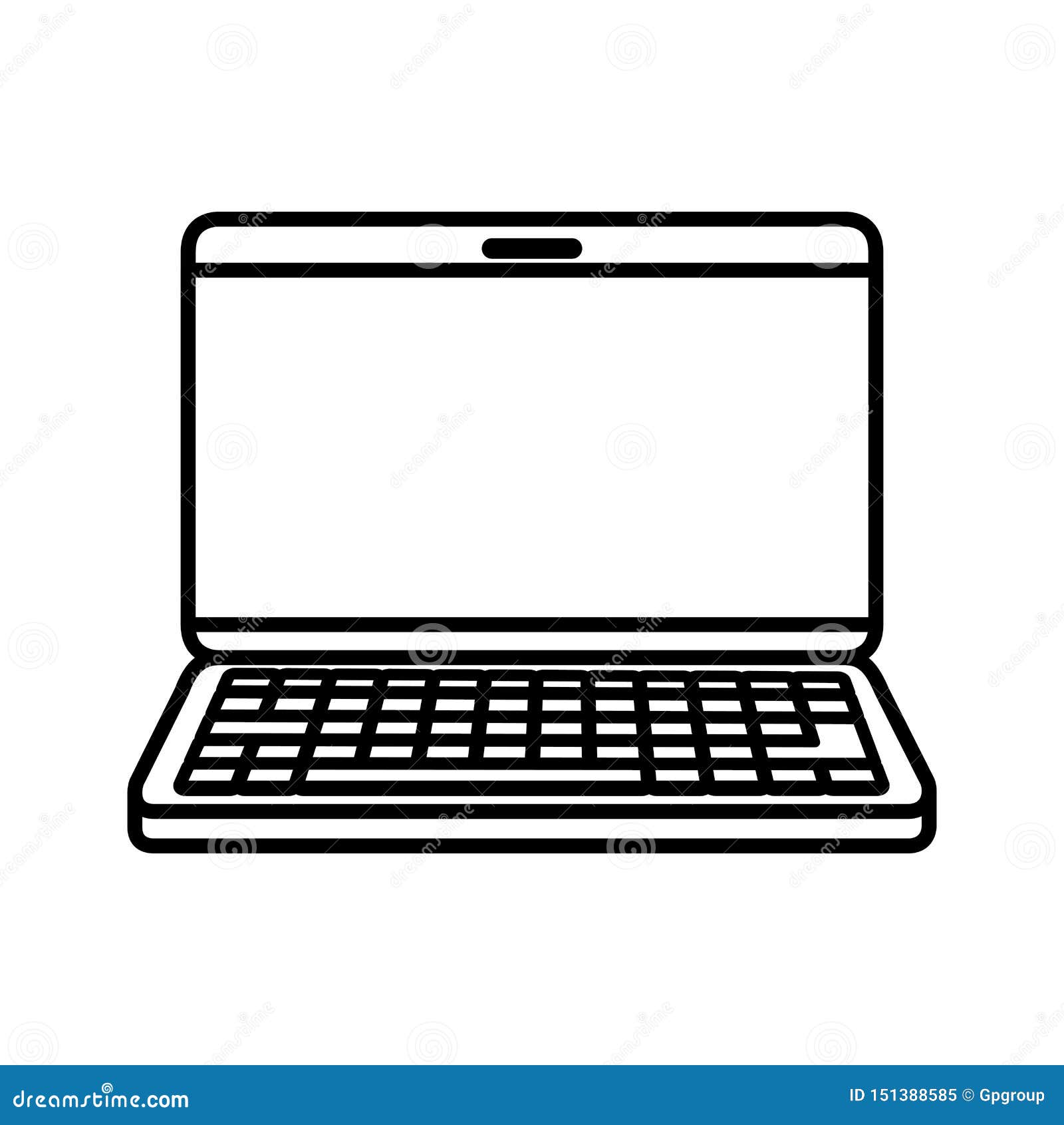 Laptop Computer Isolated Icon Stock Vector - Illustration of ...