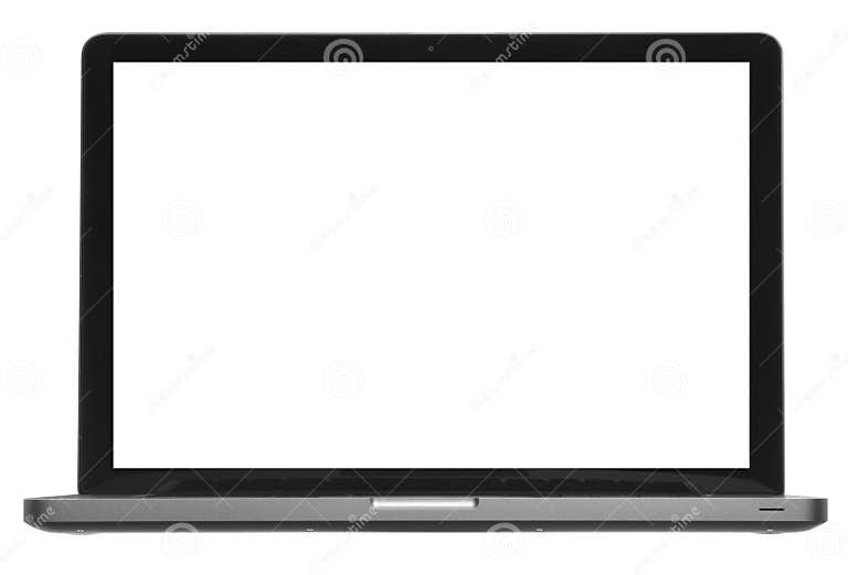 Laptop or Computer Isolated on White Stock Photo - Image of wireless ...