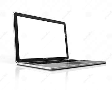 Laptop Computer Isolated on White Stock Illustration - Illustration of ...