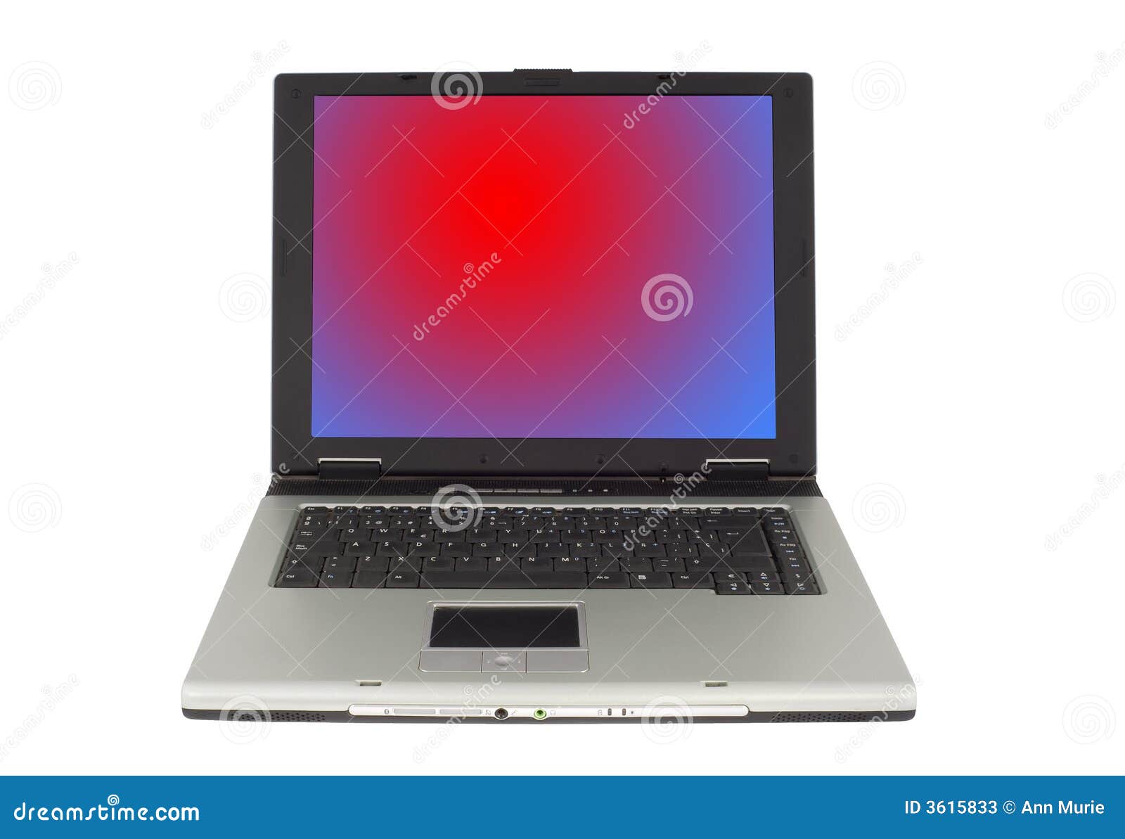 Laptop Computer Isolated White Stock Image - Image of silver, equipment ...