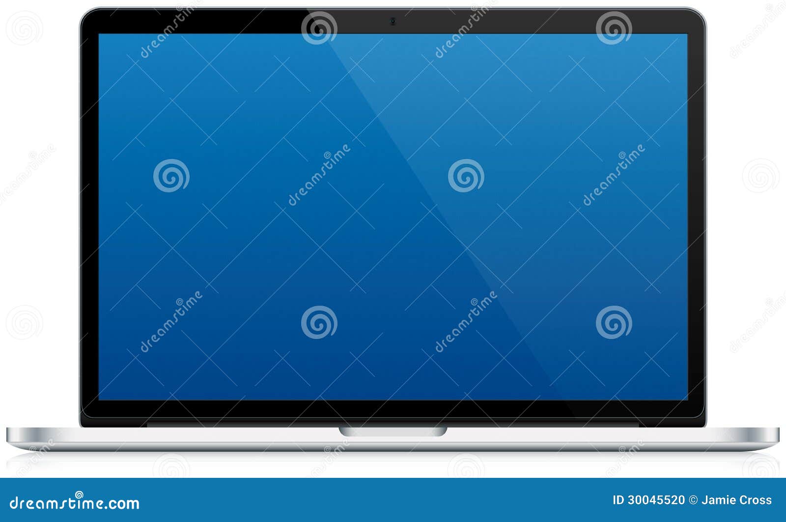 Laptop Computer With Blank Black Screen Royalty-Free Stock Photography ...