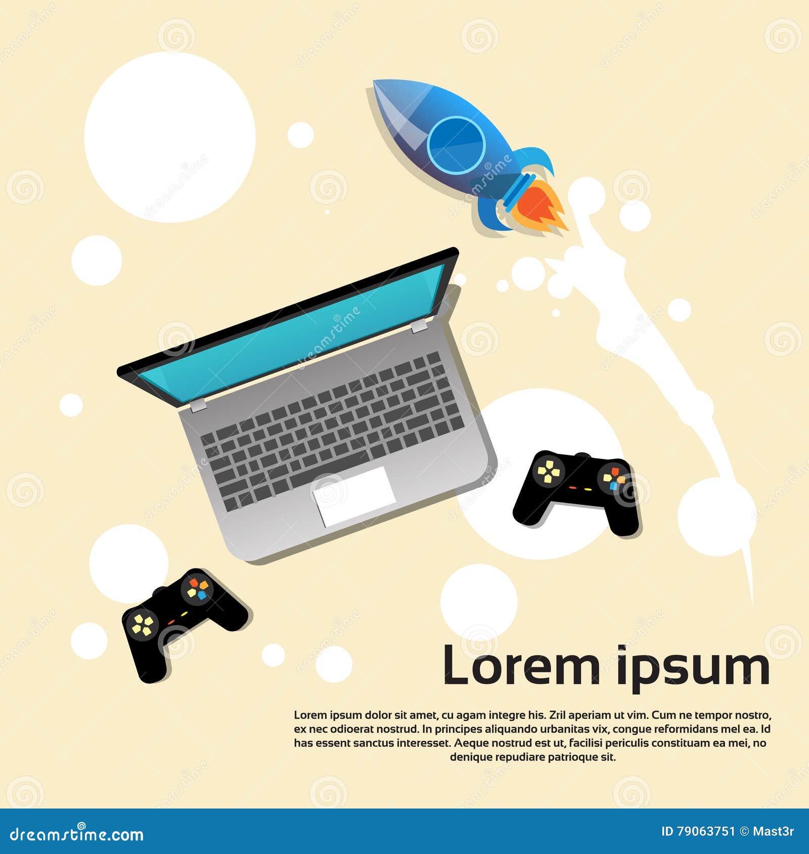 Laptop Computer with Joystick Video Game Play Console Stock Vector ... Laptop Computer with Joystick Video Game Play Console Stock Vector ...