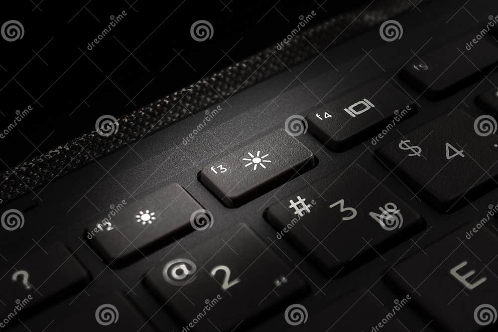 Laptop Computer Keyboard with Backlight Icon Stock Photo - Image of ...