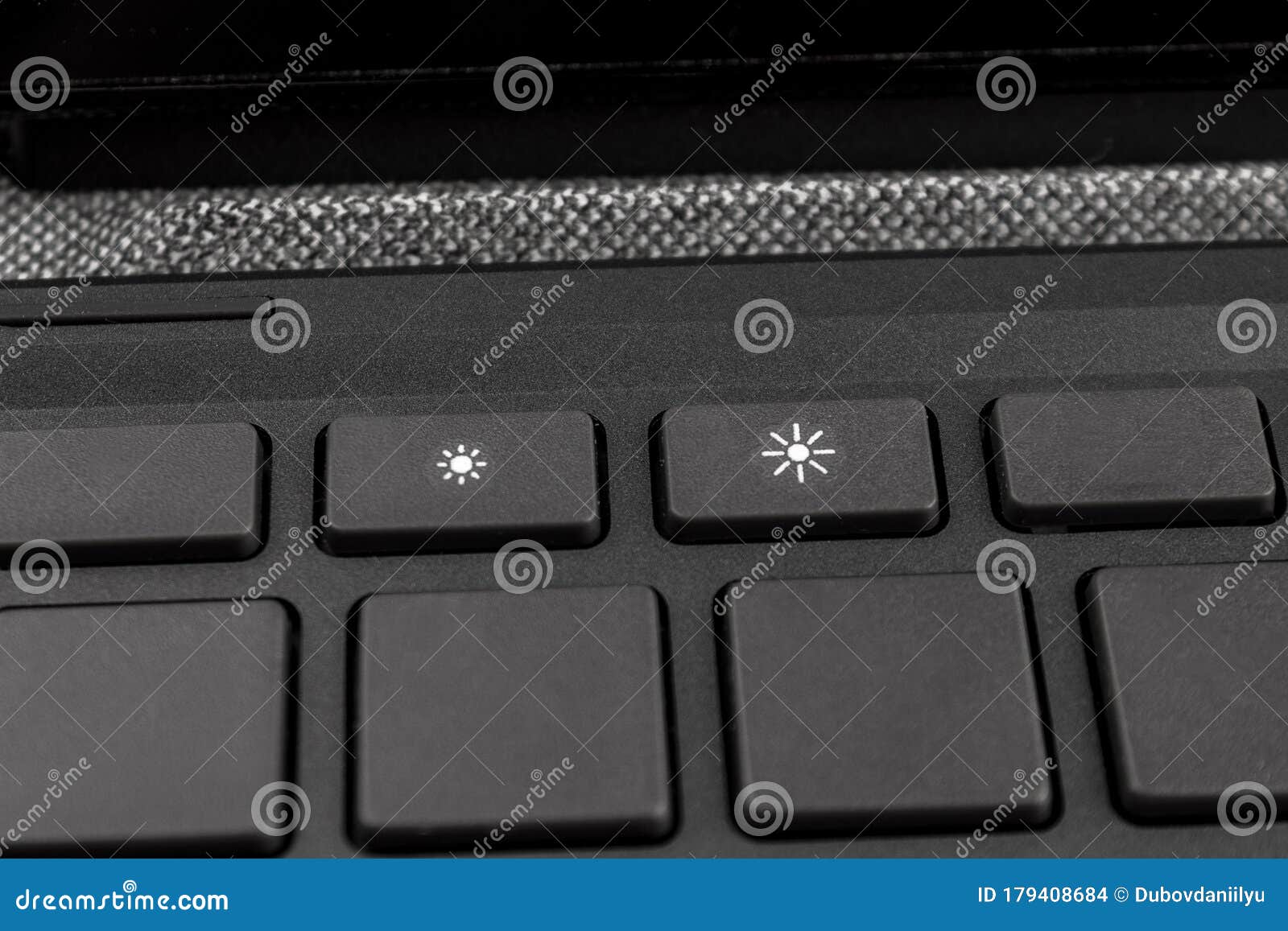 Laptop Computer Keyboard with Backlight Icon on the Key, the Concept of ...