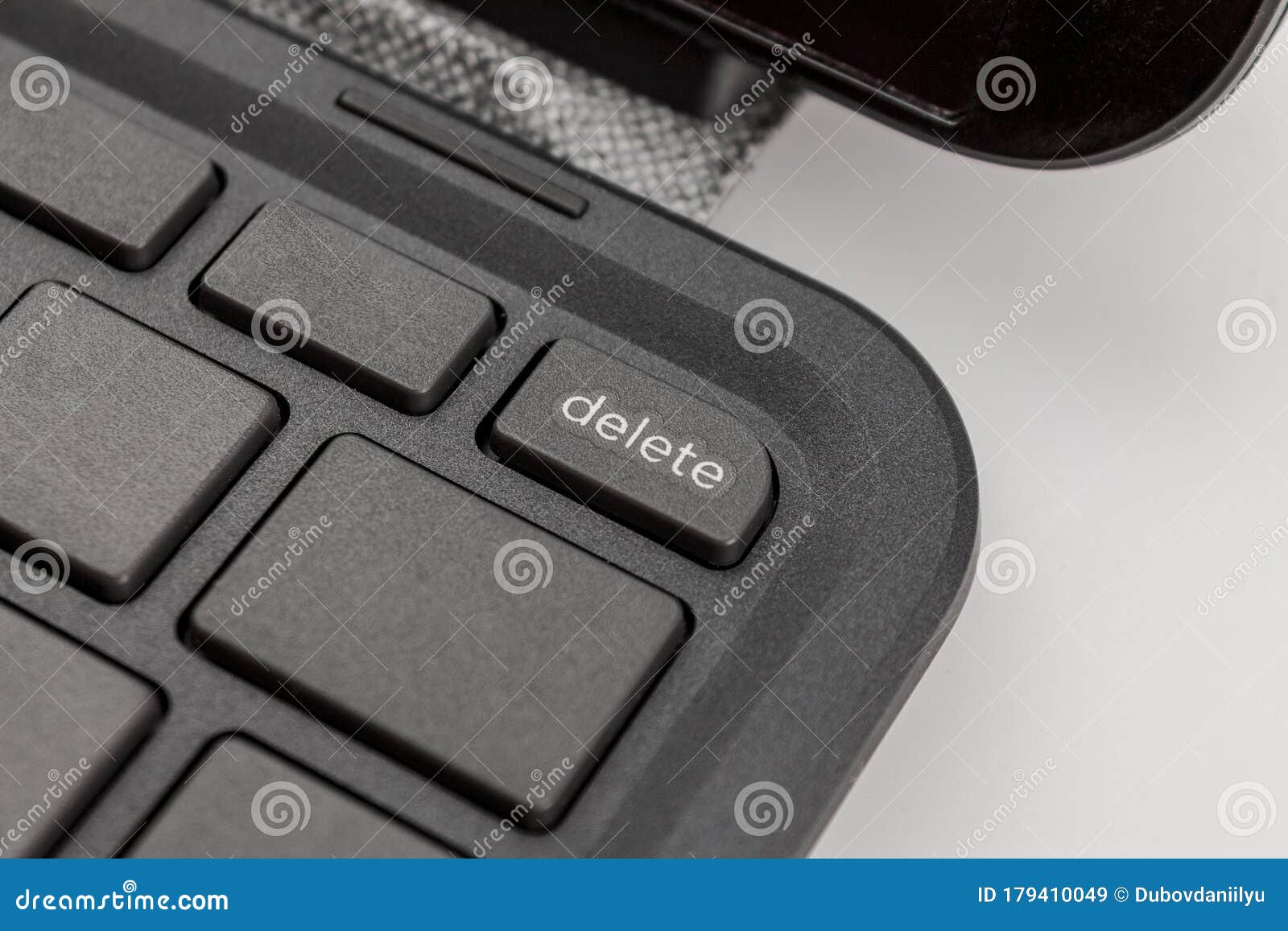 Laptop Computer Keyboard with Delete Icon on the Key, the Concept of ...