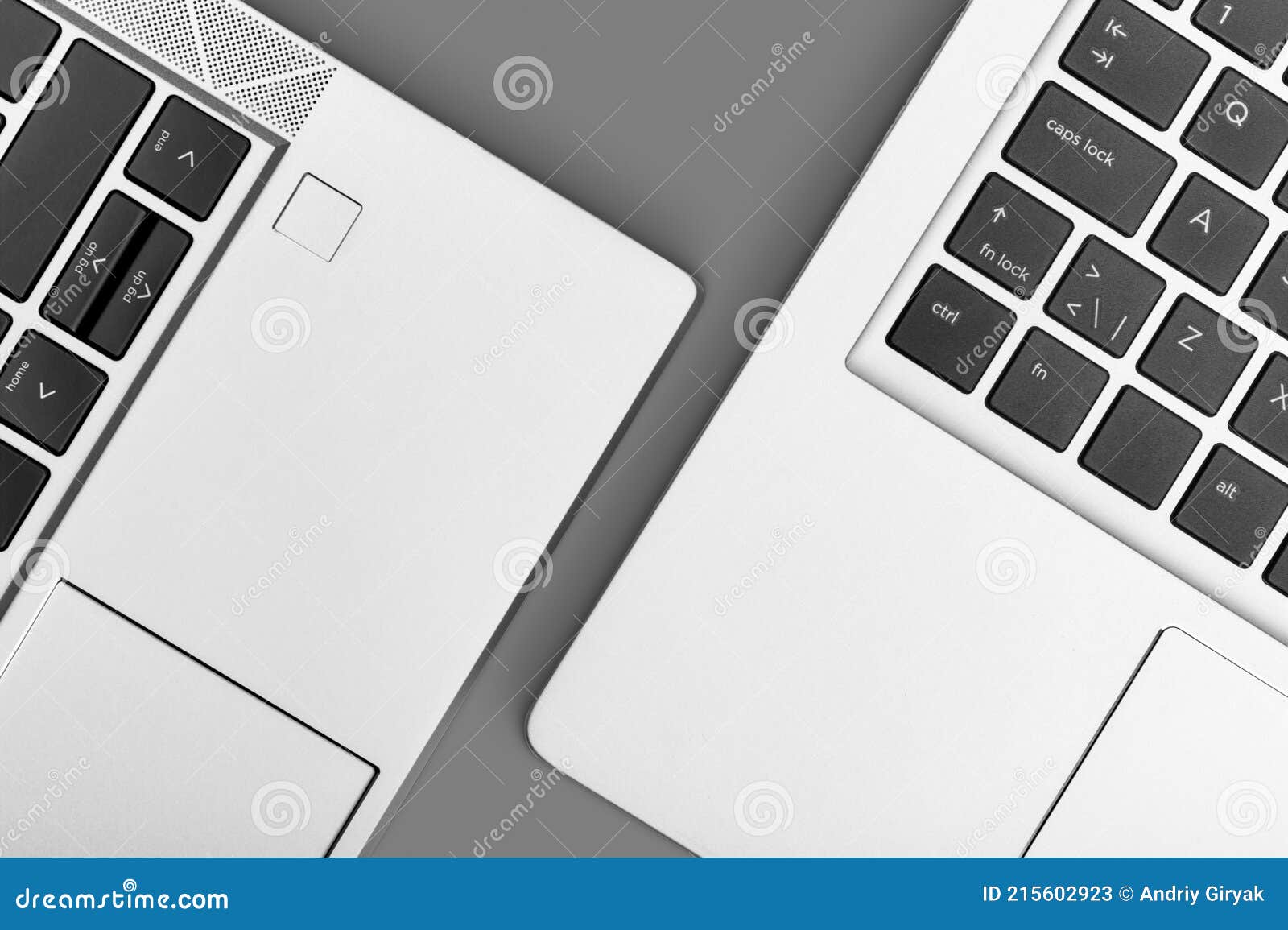 Laptop Computer Keyboard on Gray Table Stock Image - Image of blank ...