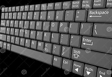 Laptop Computer Keyboard Key Labels Closeup Stock Vector - Illustration ...