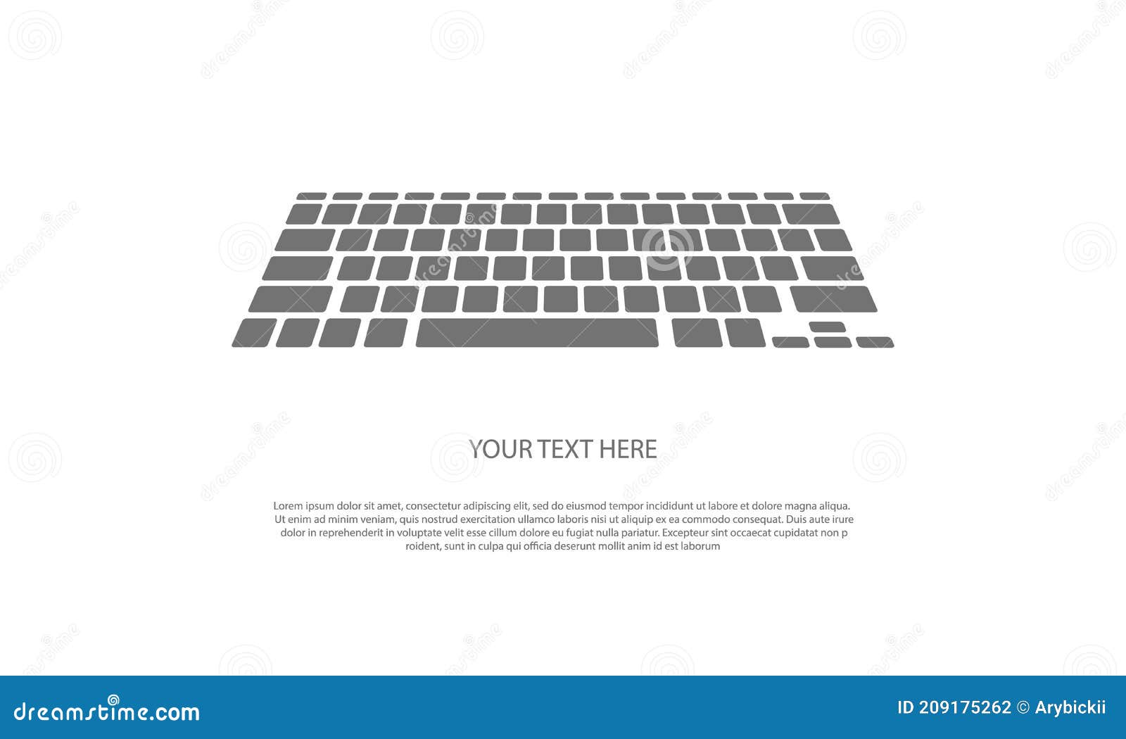 Laptop or Computer Keyboard Stock Vector - Illustration of computer ...