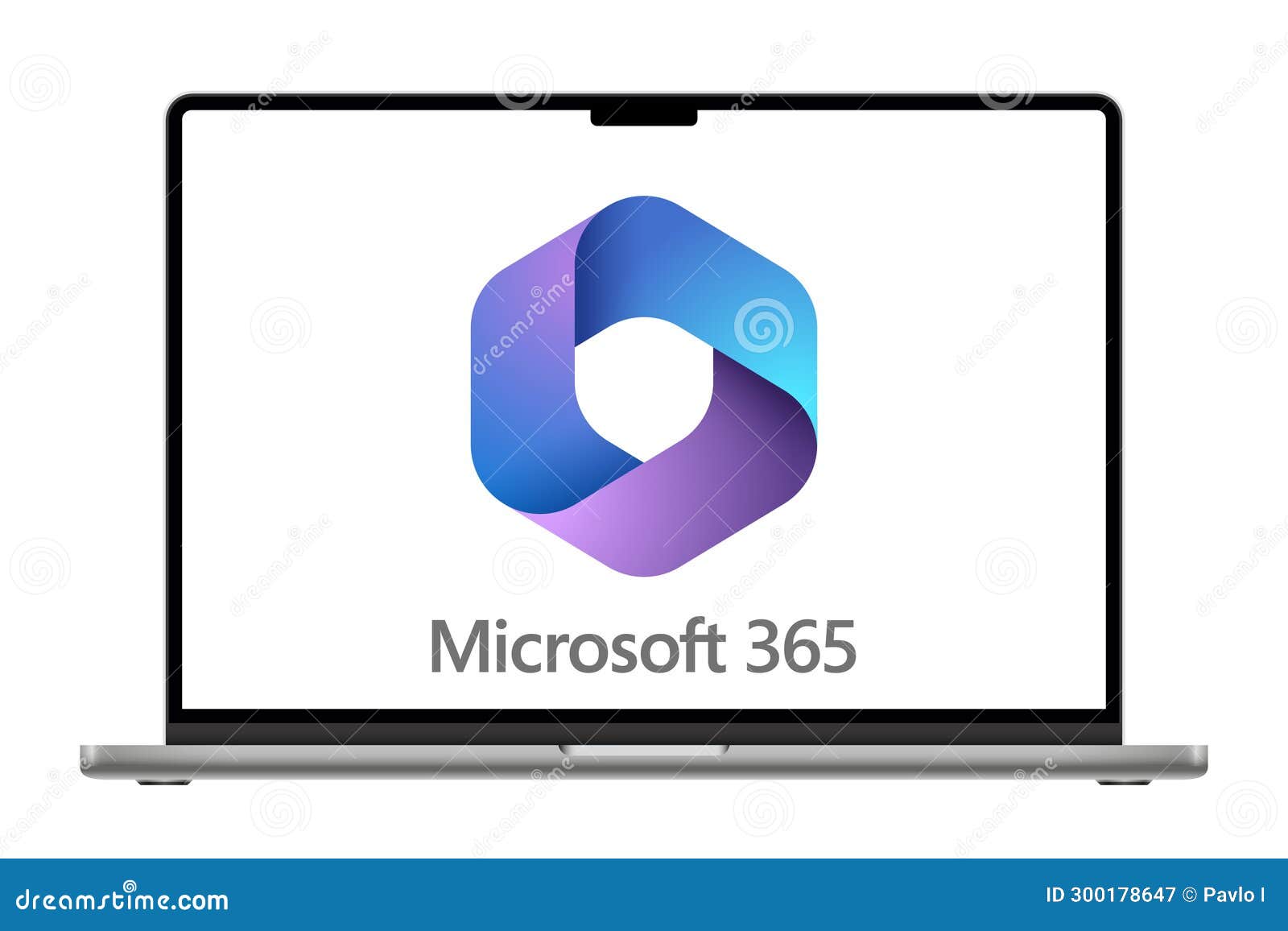 Laptop Computer with Logo of Microsoft 365, Laptop Device Mockup ...