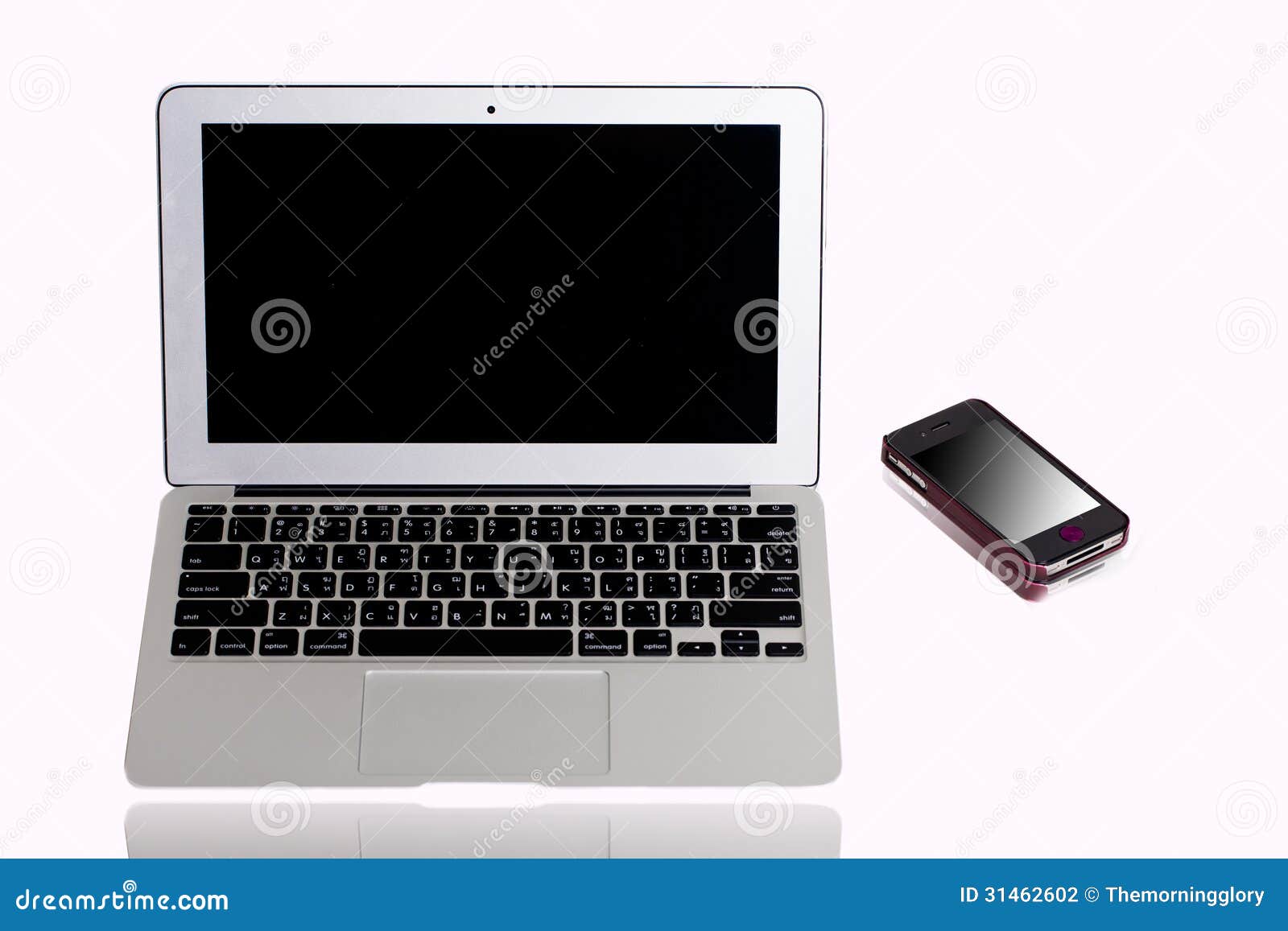 Laptop Computer and Mobile Phone Editorial Photography - Image of metal ...