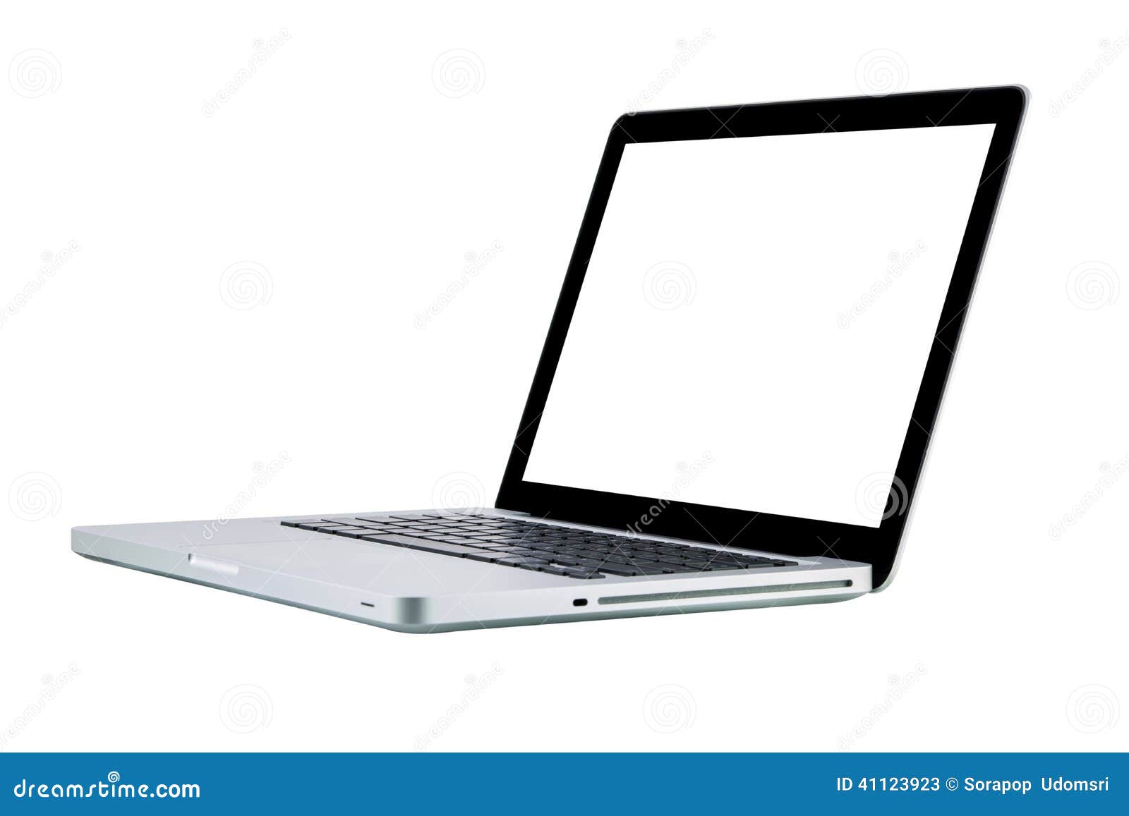 Laptop Computer Notebook Isolation White Display Stock Image - Image of ...