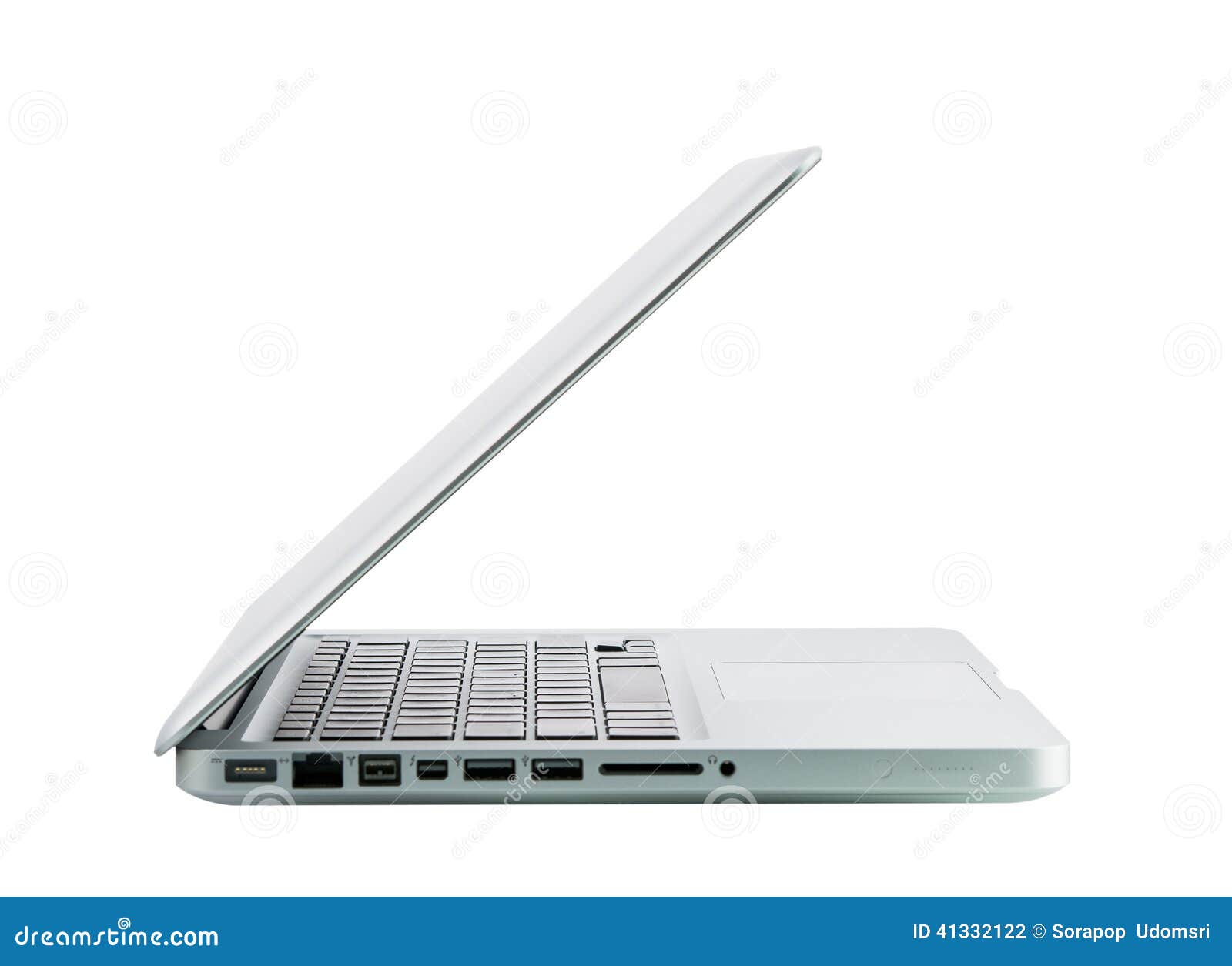 Laptop Computer Notebook Isolation White Display Stock Photo - Image of ...
