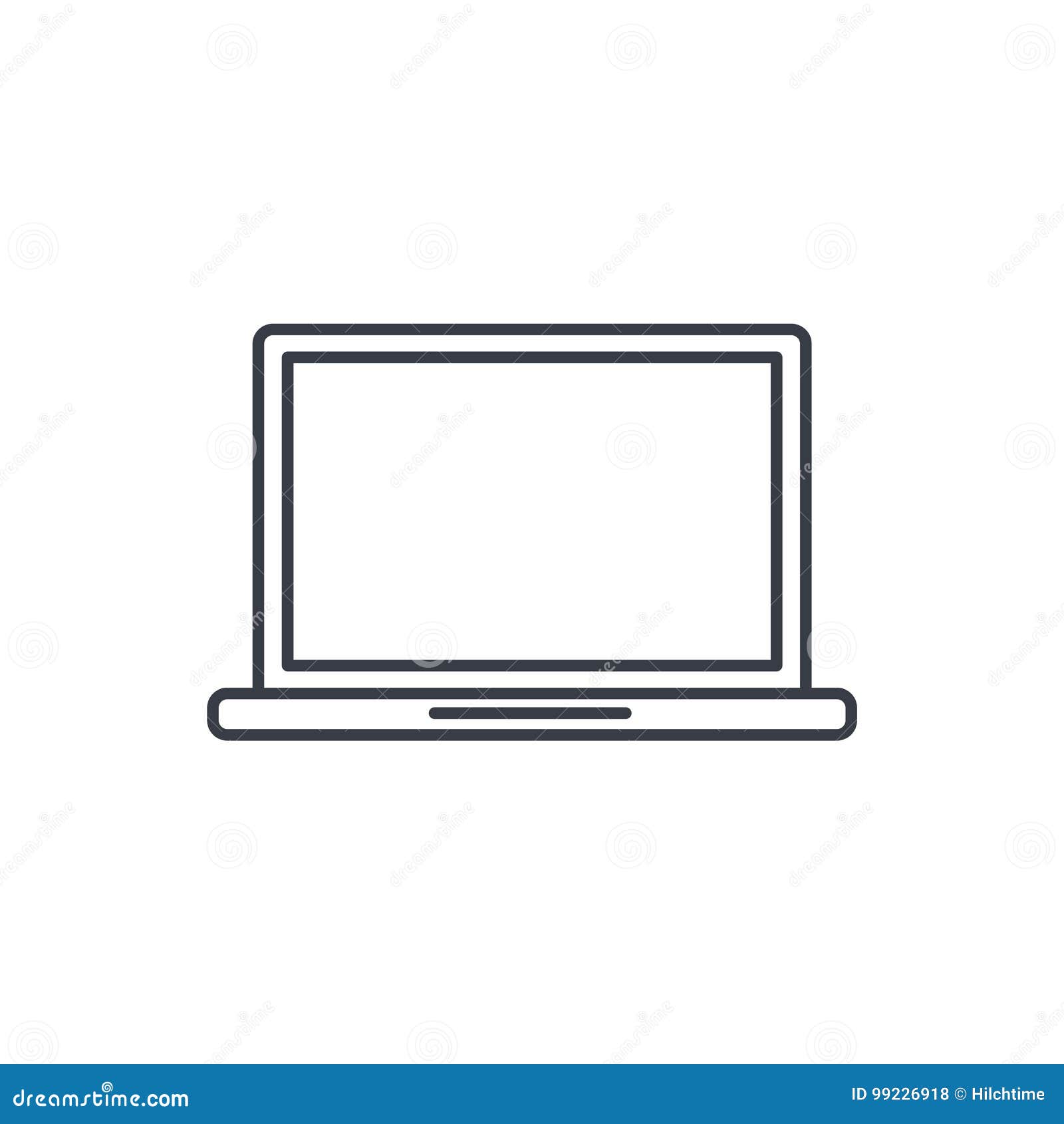 Laptop Computer, Notebook Thin Line Icon. Linear Vector Symbol Stock ...