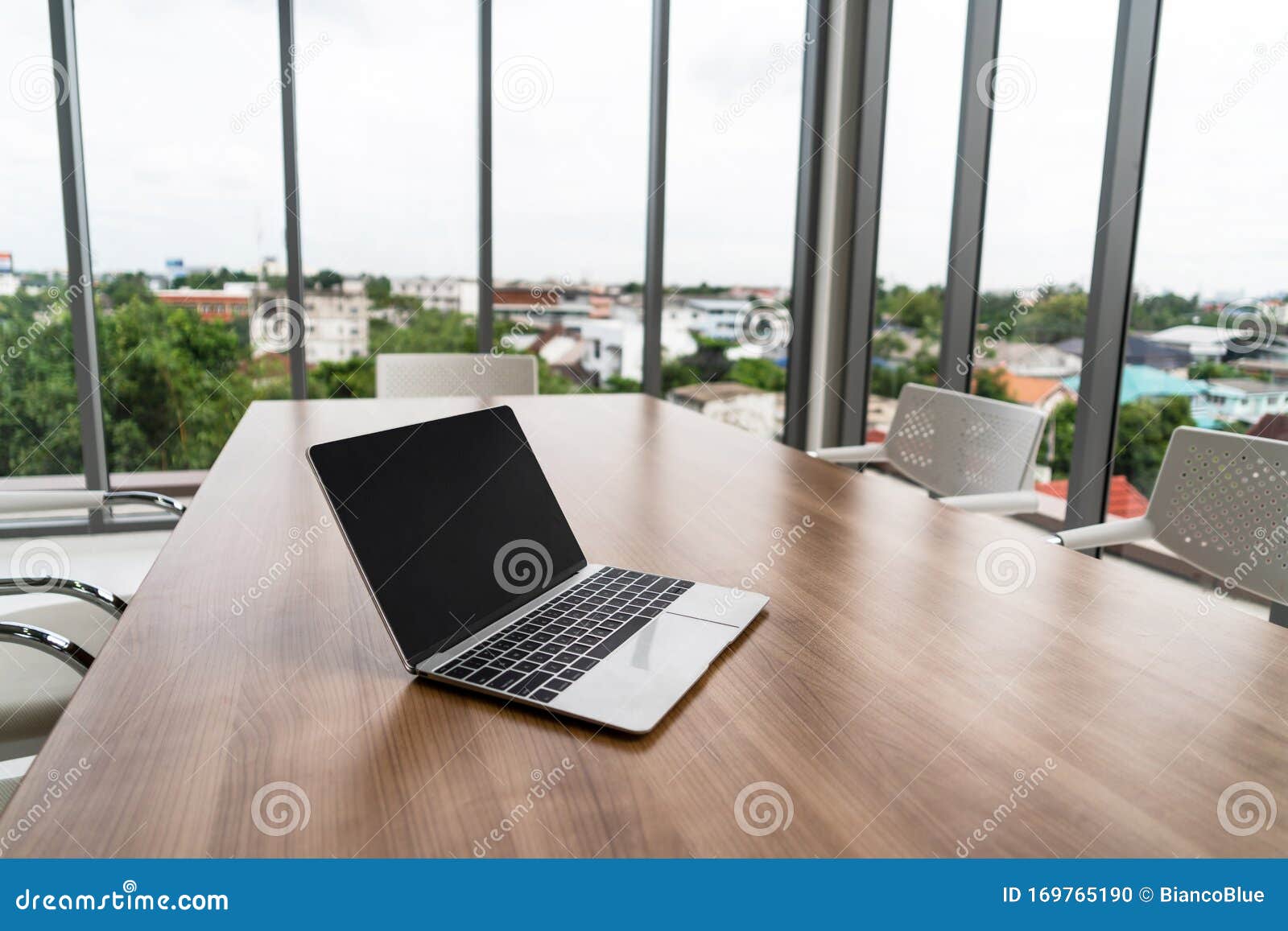 Laptop Computer on the Office Table Stock Photo - Image of notebook ...