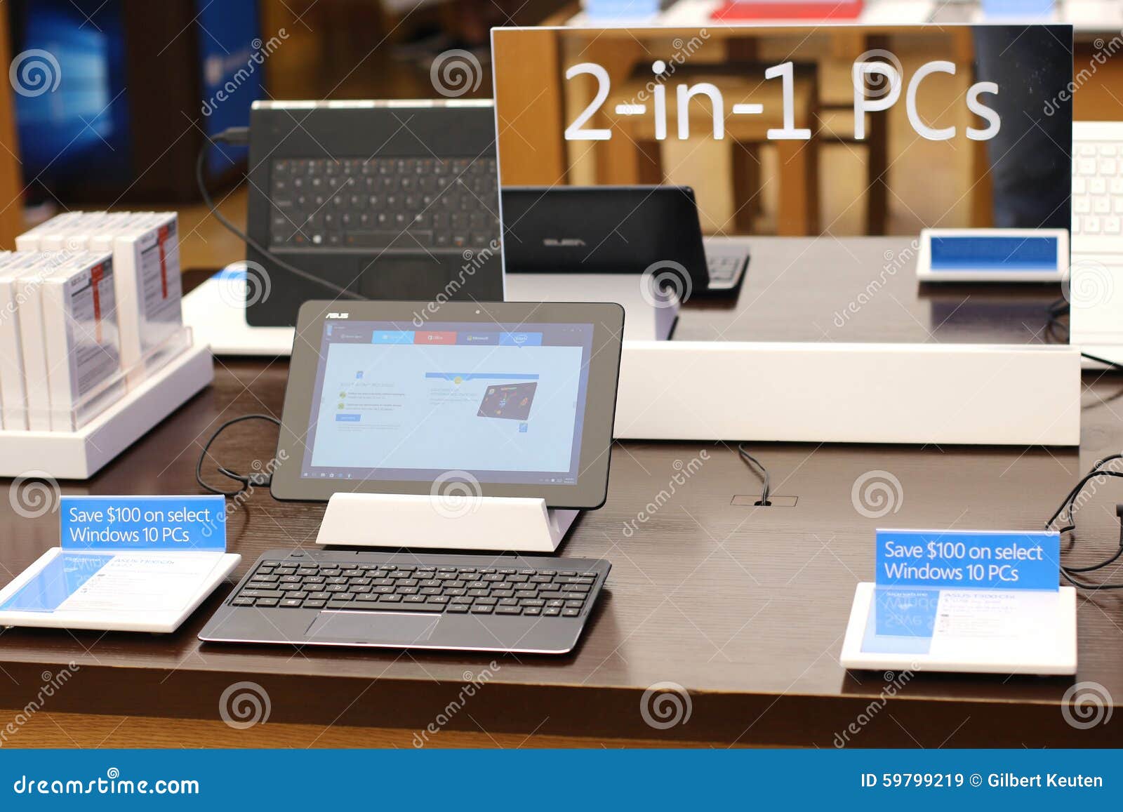 Laptop Computer 2-in-1 PC with Windows 10 Editorial Stock Image - Image ...