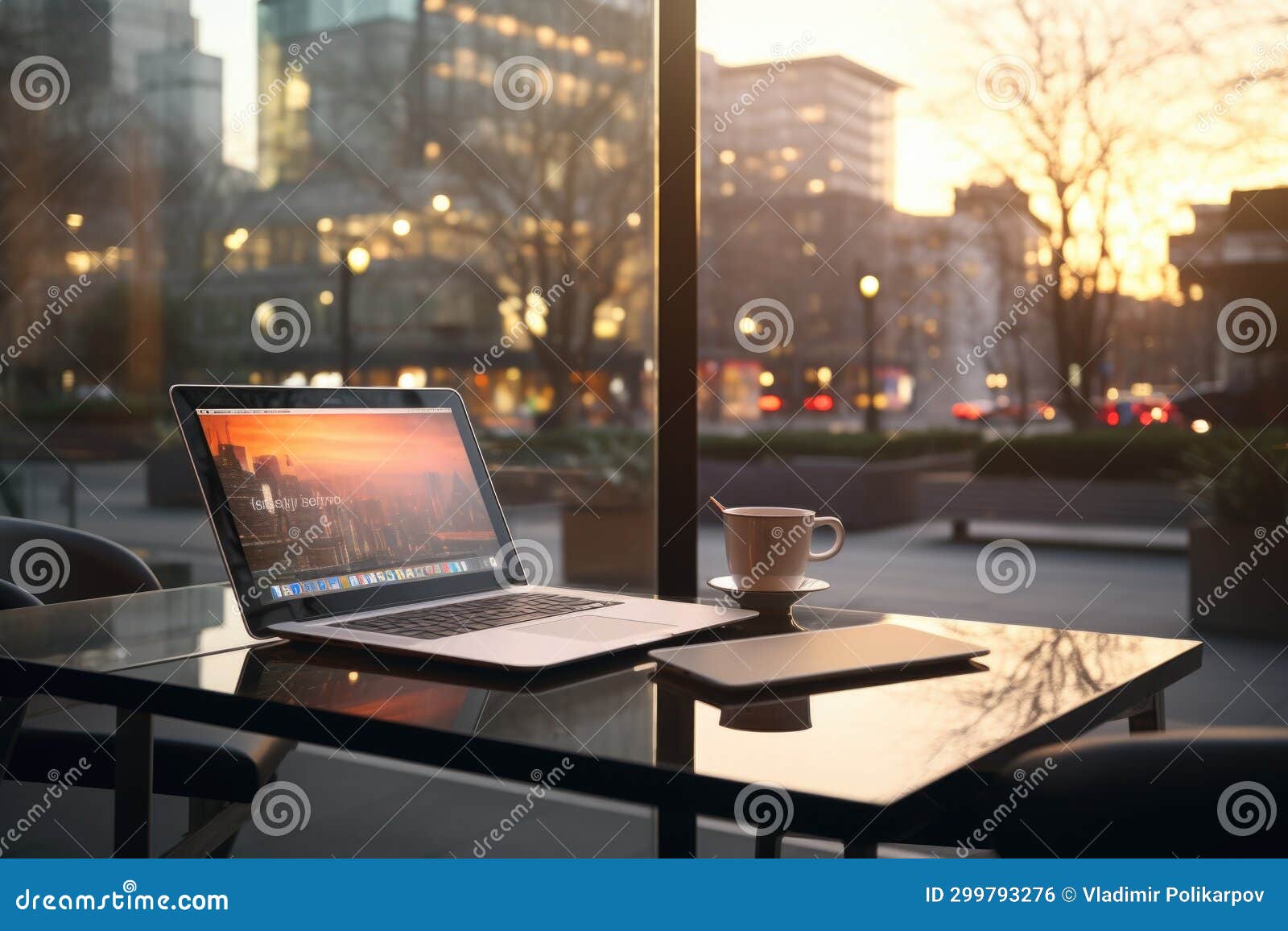 A Laptop Computer Placed on Top of a Sleek Glass Table. Suitable for ...