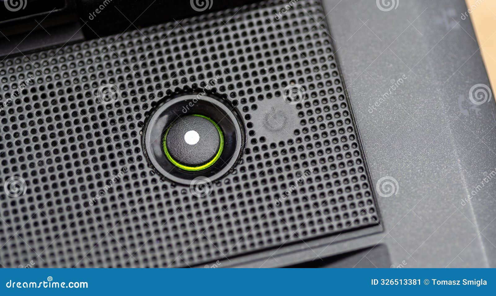 Laptop Computer Power Button LED Light Indicator Glowing Green PC ...