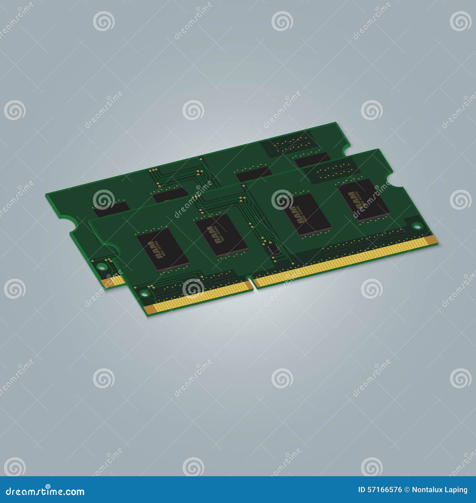 Laptop Computer RAM Stock Vector - Image: 57166576