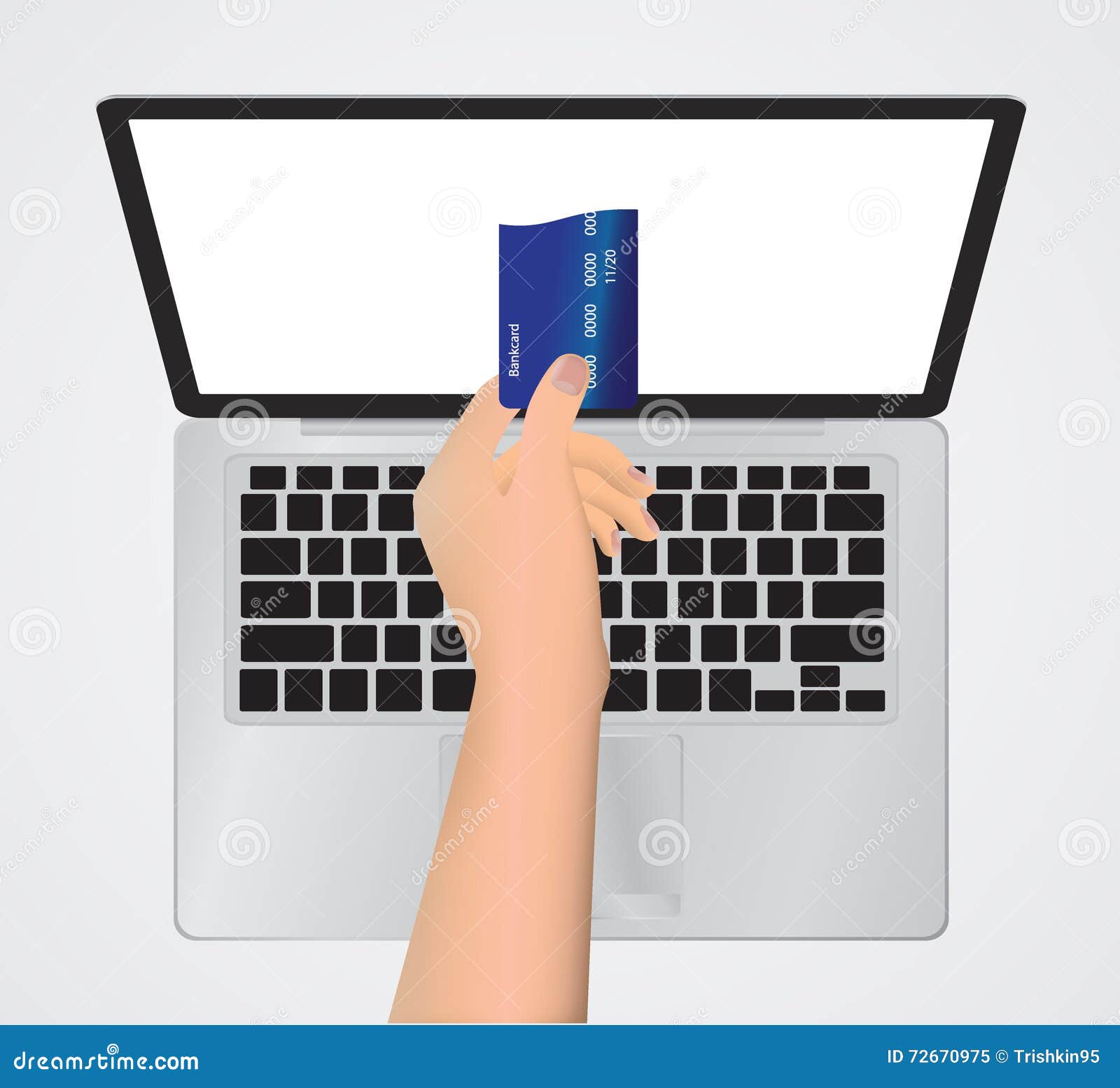 Laptop Computer with Receipt Stock Vector - Illustration of commerce ...