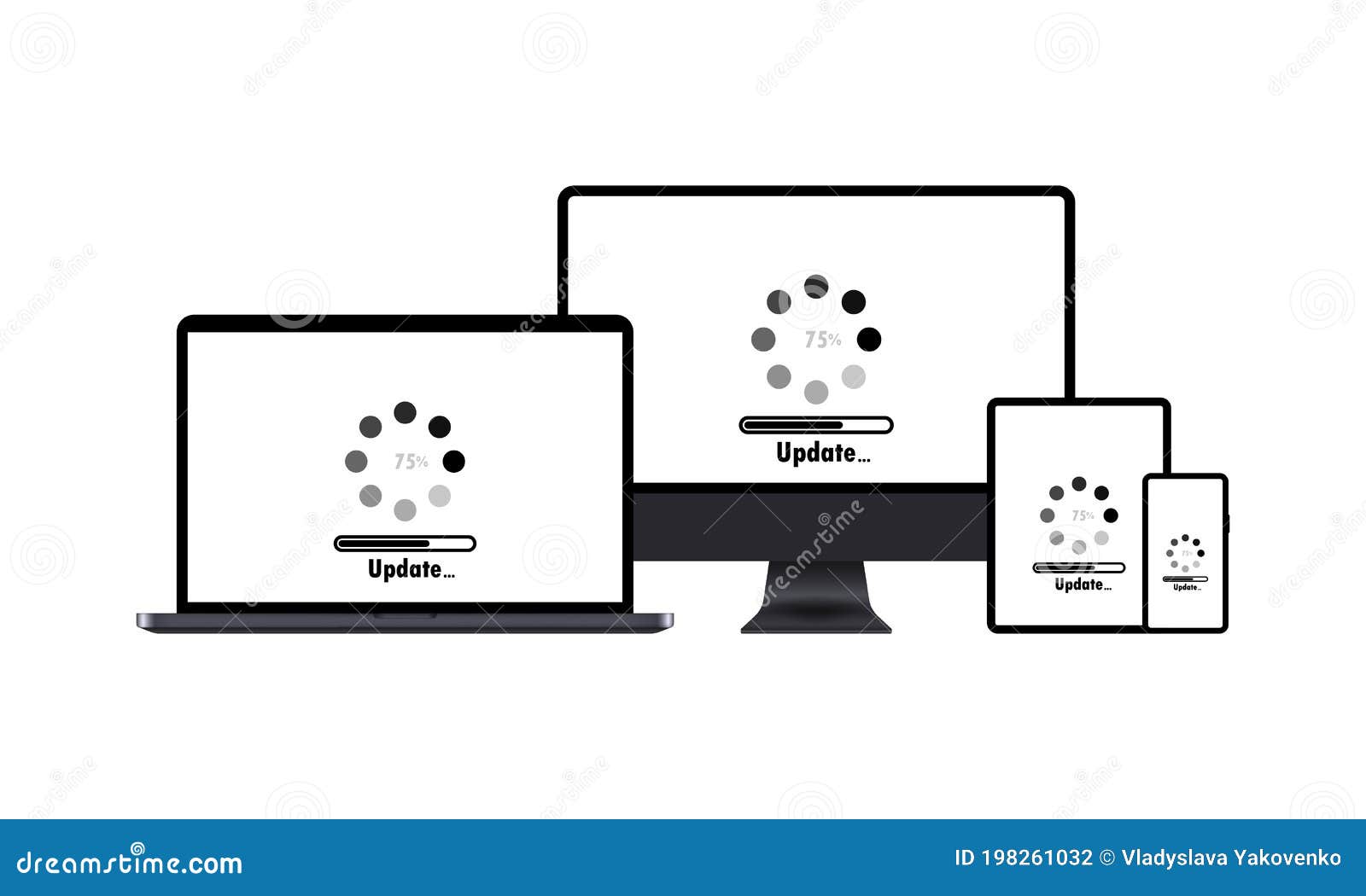 GIF Sign With Loading Icon Pixel Art Bitmap Style. Progress Bar Almost ...