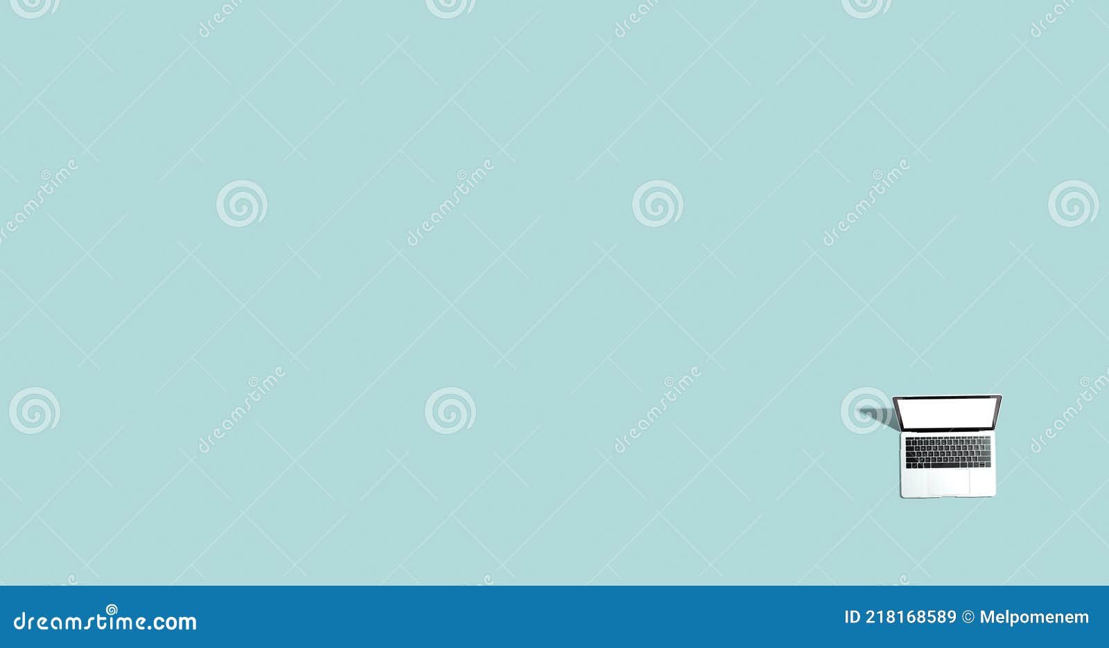 Laptop Computer with Shadow Stock Image - Image of concept, desk: 218168589