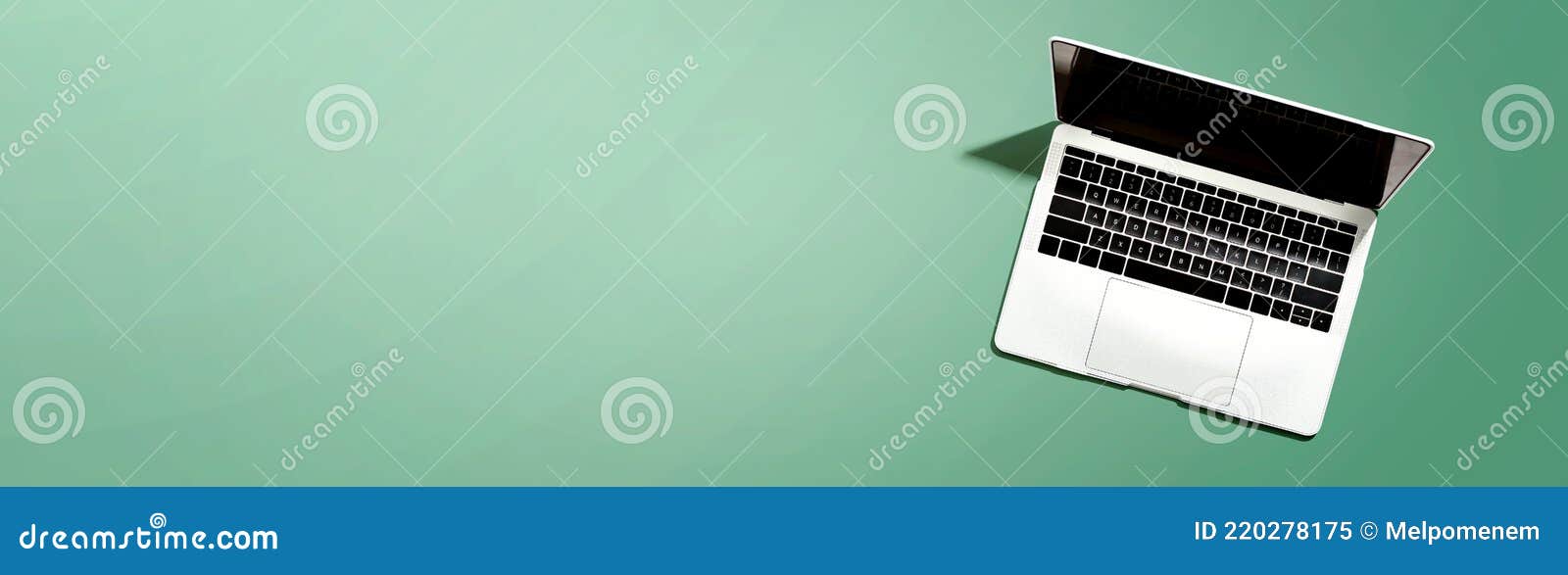 Laptop Computer with Shadow from Above Stock Image - Image of ...