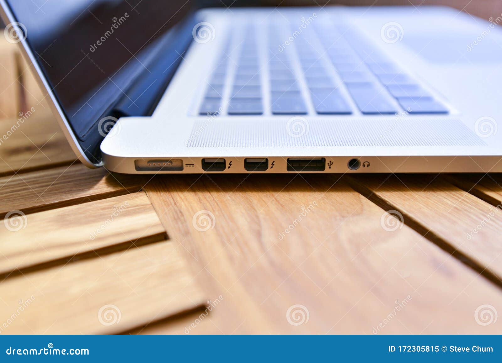 Laptop Computer Side Interface I/O Port Closeup Stock Image - Image of ...