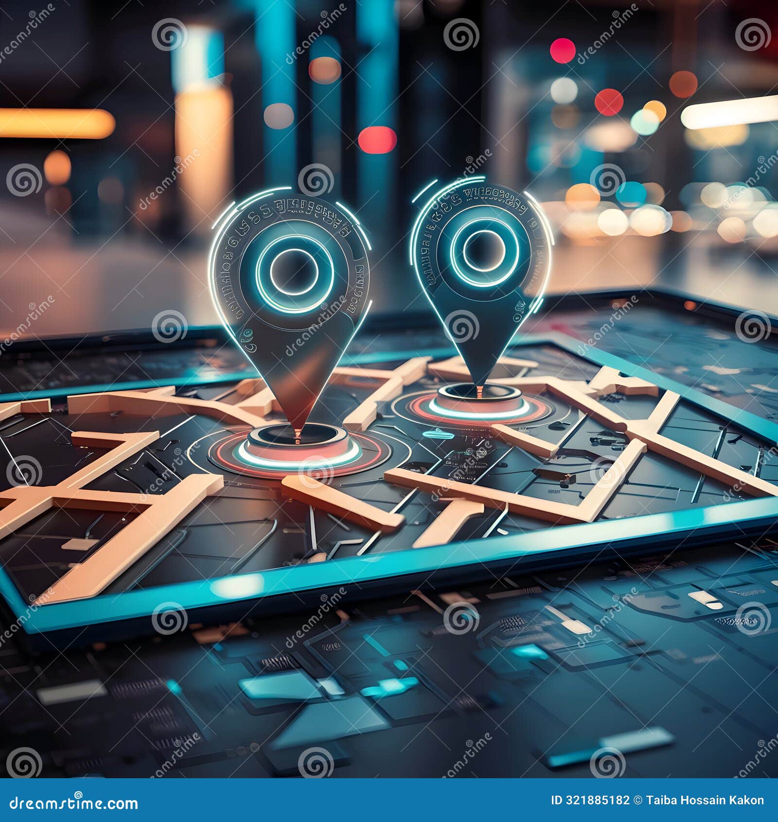 An Electrical Plant Maps Sitting on Top of a Table Stock Illustration ...