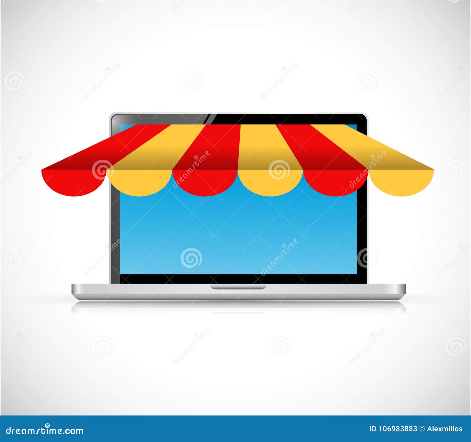Laptop Computer Store Illustration Design Stock Illustration ...