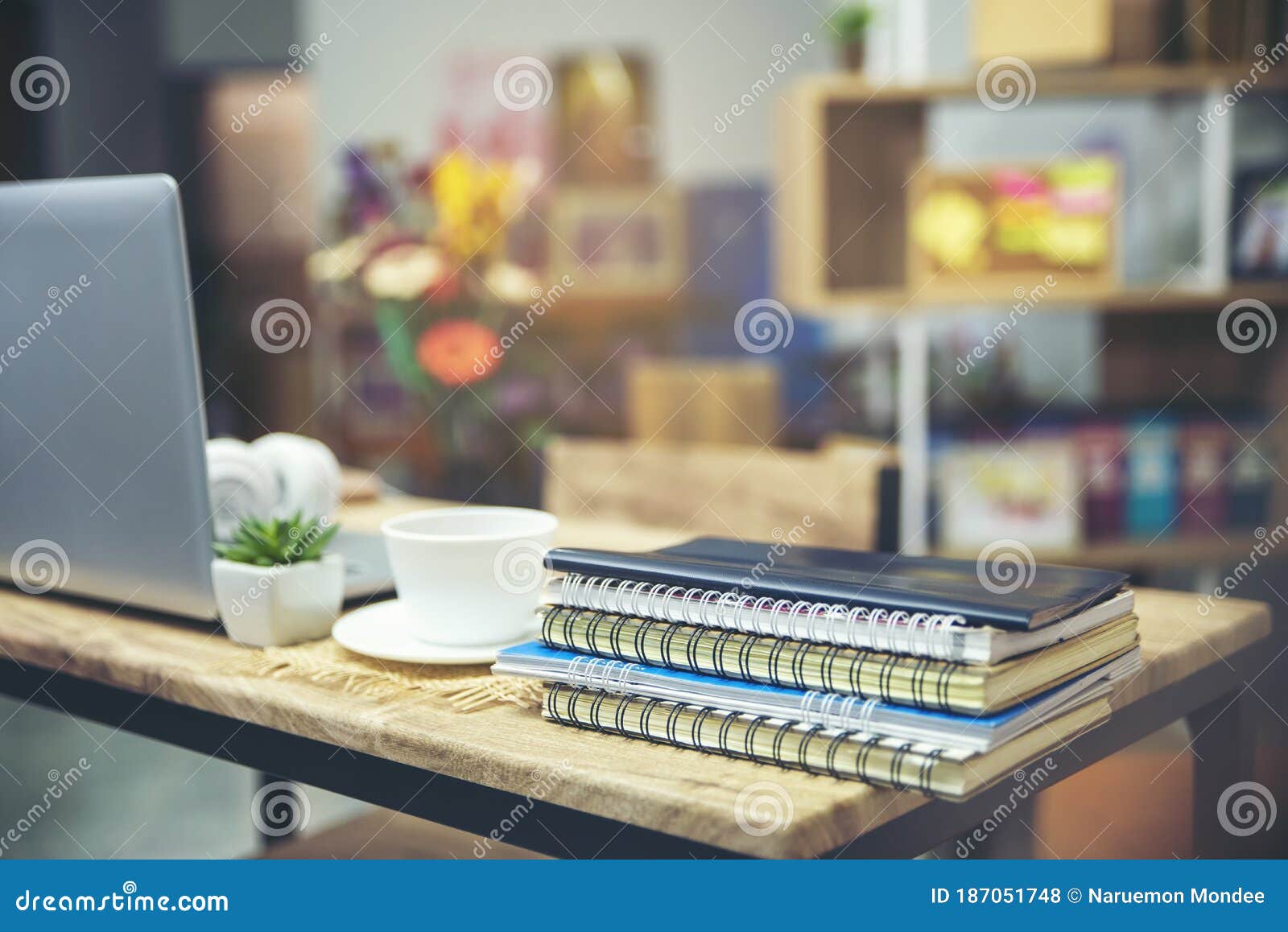 Laptop Computer for Study for Exam Stock Photo - Image of library ...