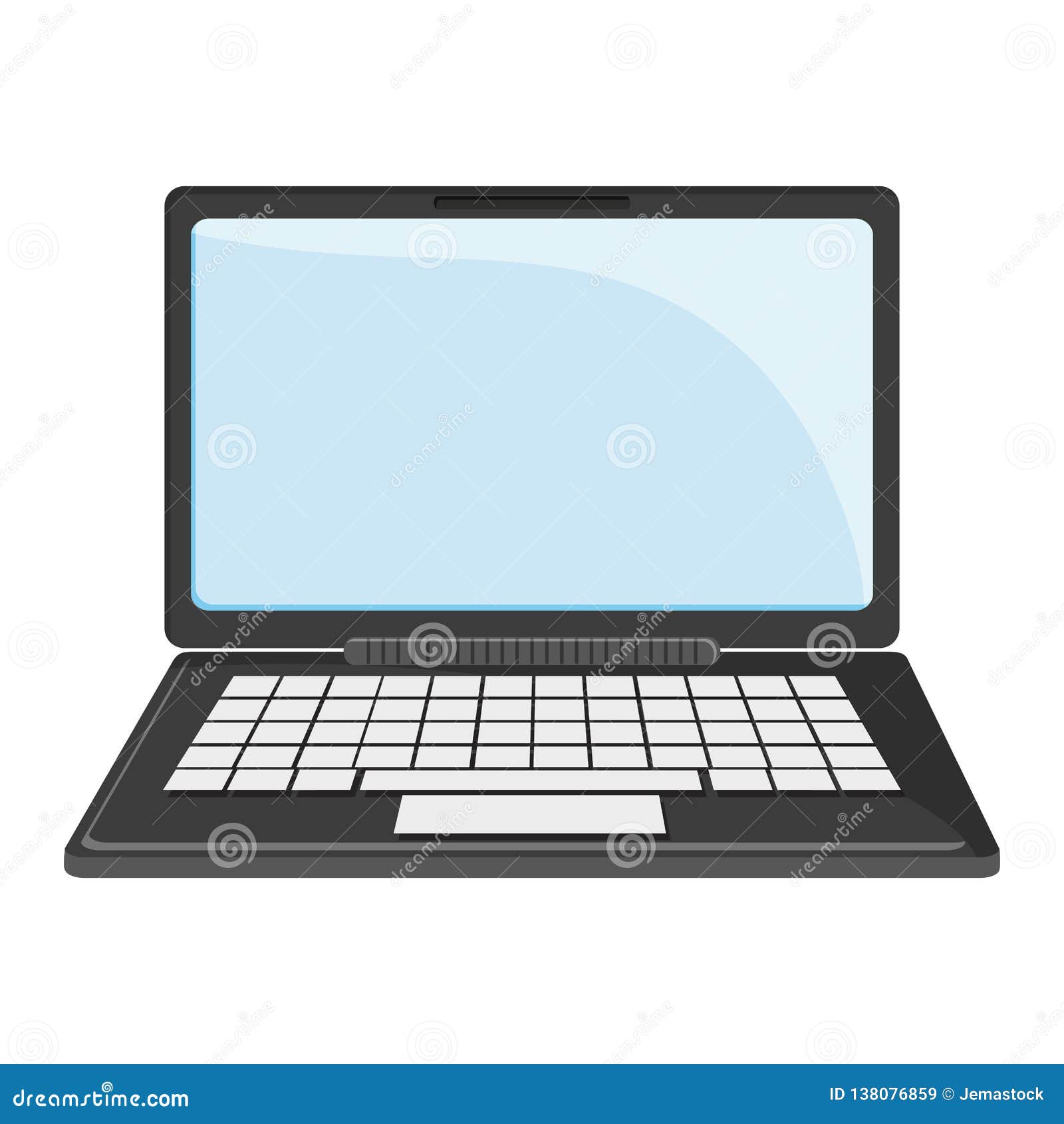 Laptop computer symbol stock vector. Illustration of technology - 138076859