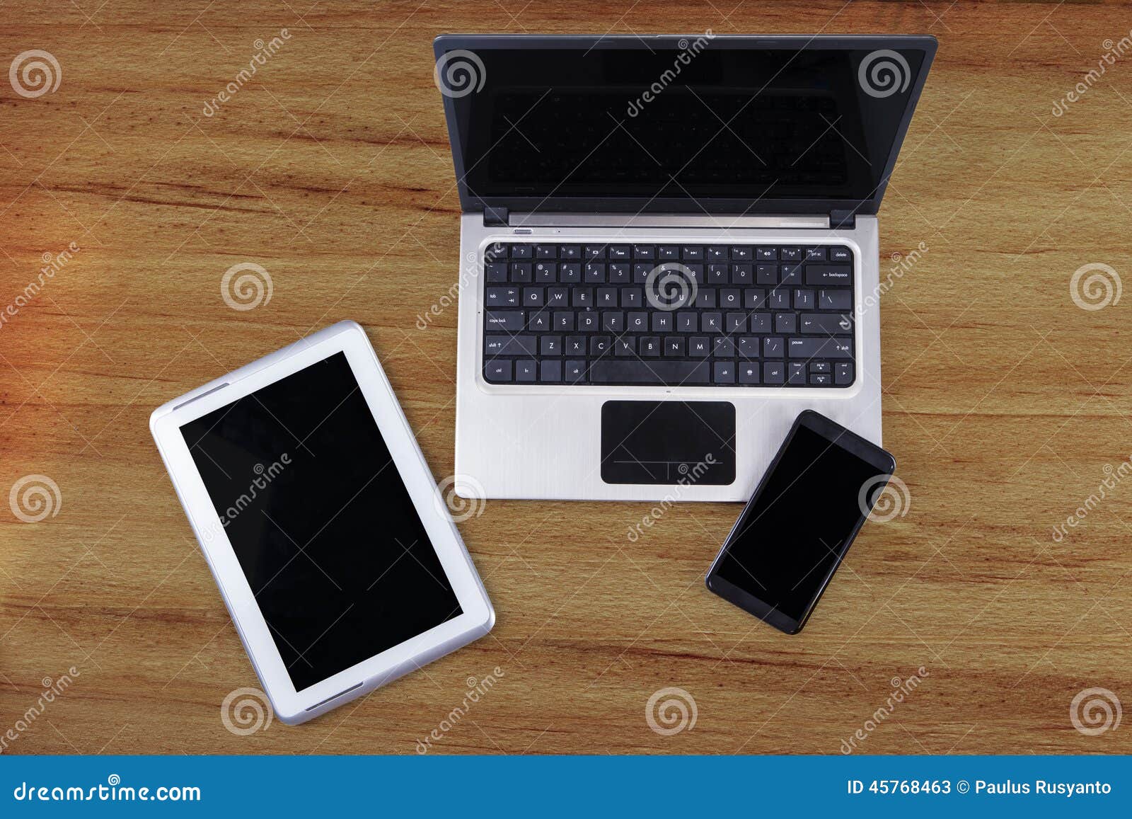 Laptop Computer with Tablet and Smartphone Stock Image - Image of ...