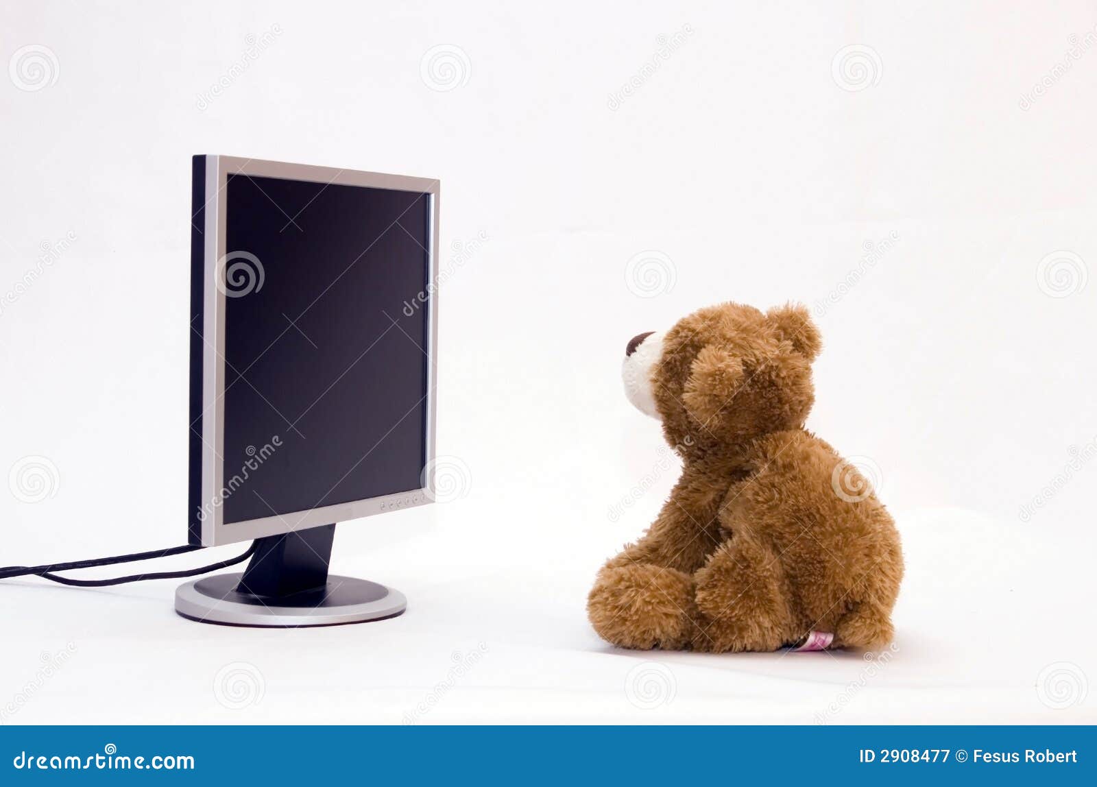 LAPTOP COMPUTER and TEDDY BEAR Stock Image - Image of fluff, teddybear ...