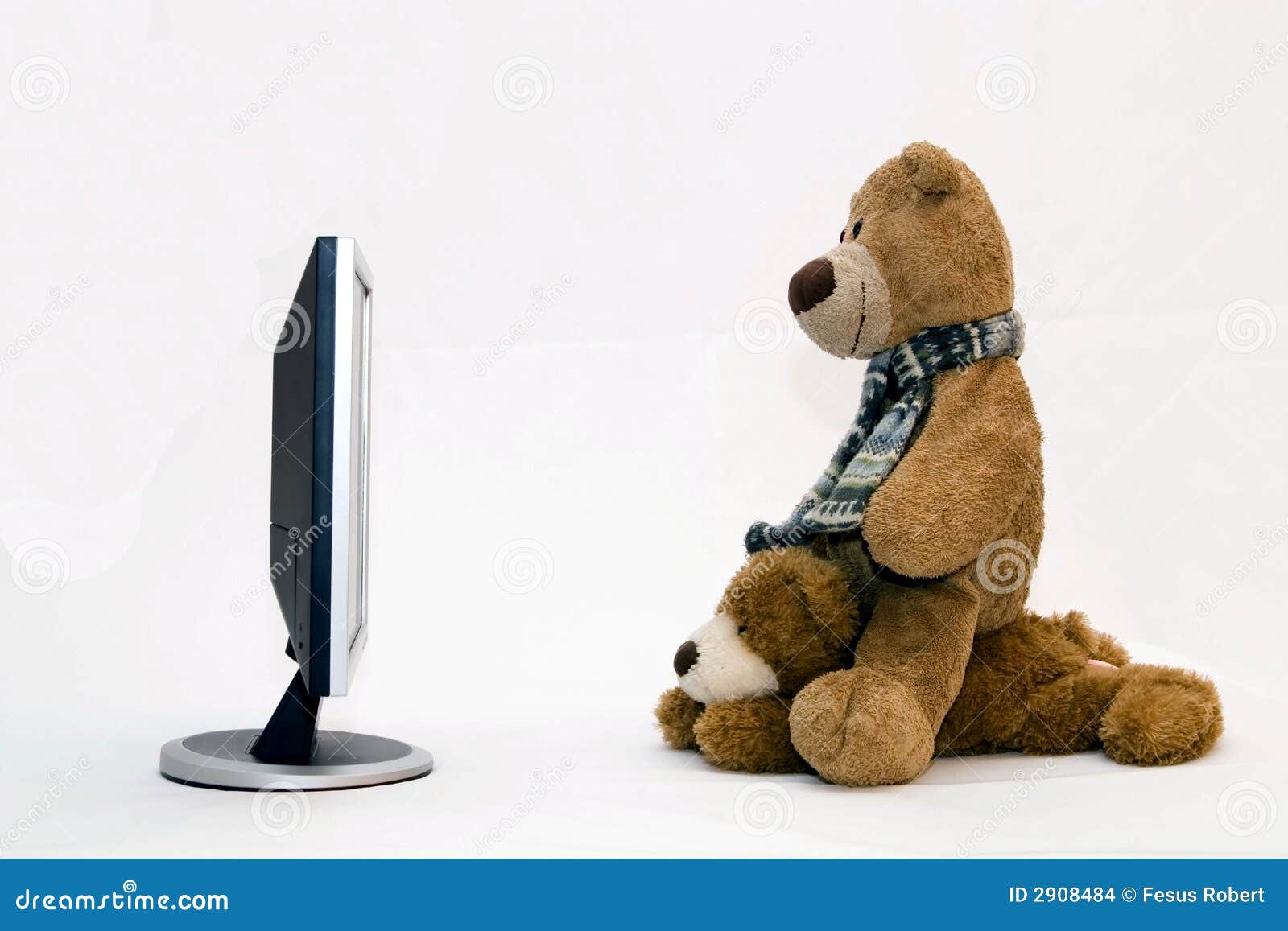 LAPTOP COMPUTER and TEDDY BEAR Stock Photo - Image of laptop, sitting ...