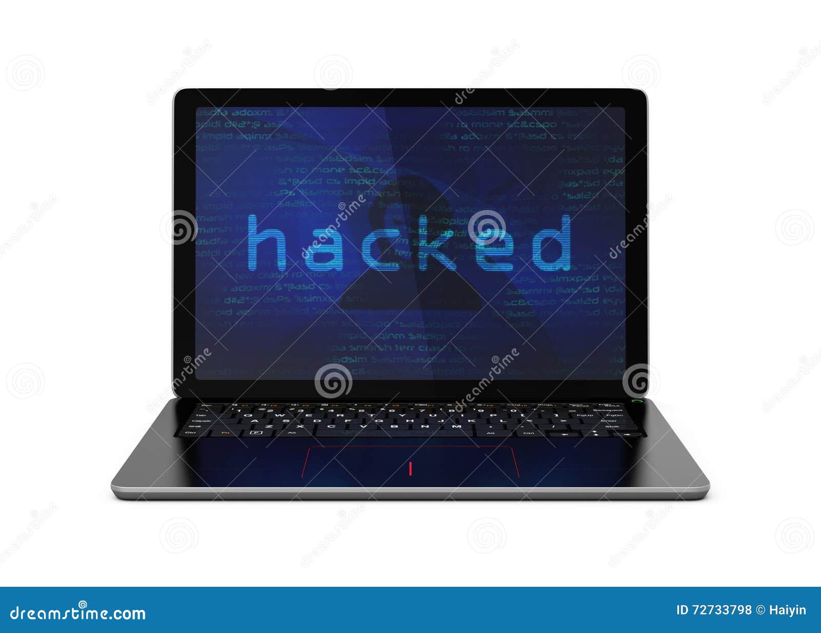 Laptop Computer Under Hacker S Attack Stock Illustration - Illustration ...