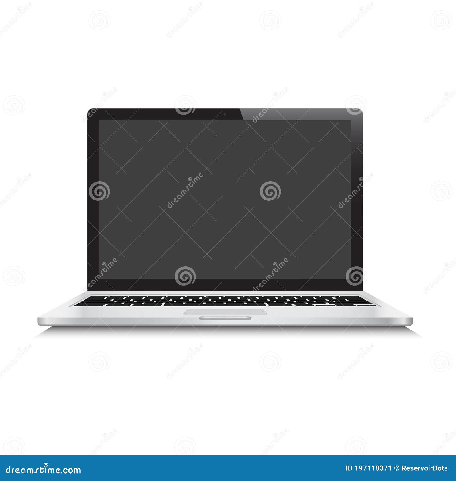 Laptop Computer Vector stock vector. Illustration of portable - 197118371