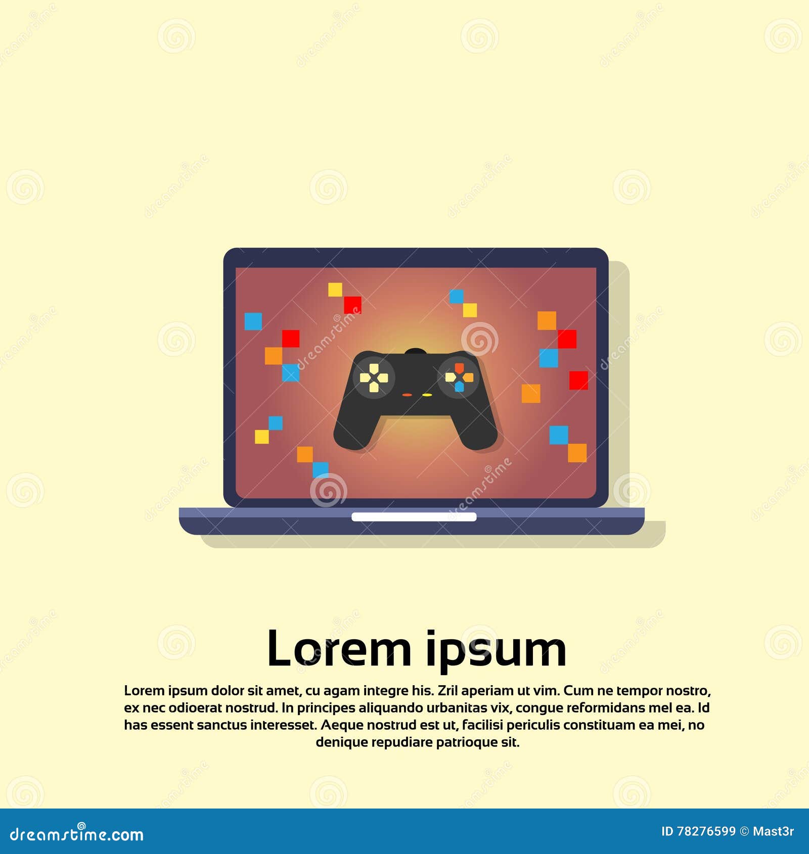 Laptop Computer Video Game Console Stock Vector - Illustration of ...