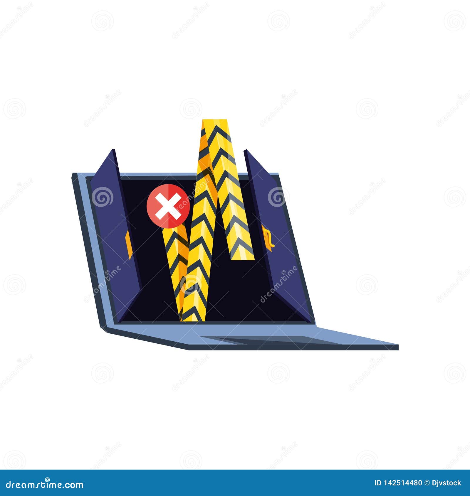Laptop Computer with Virus Attack Stock Vector - Illustration of ...