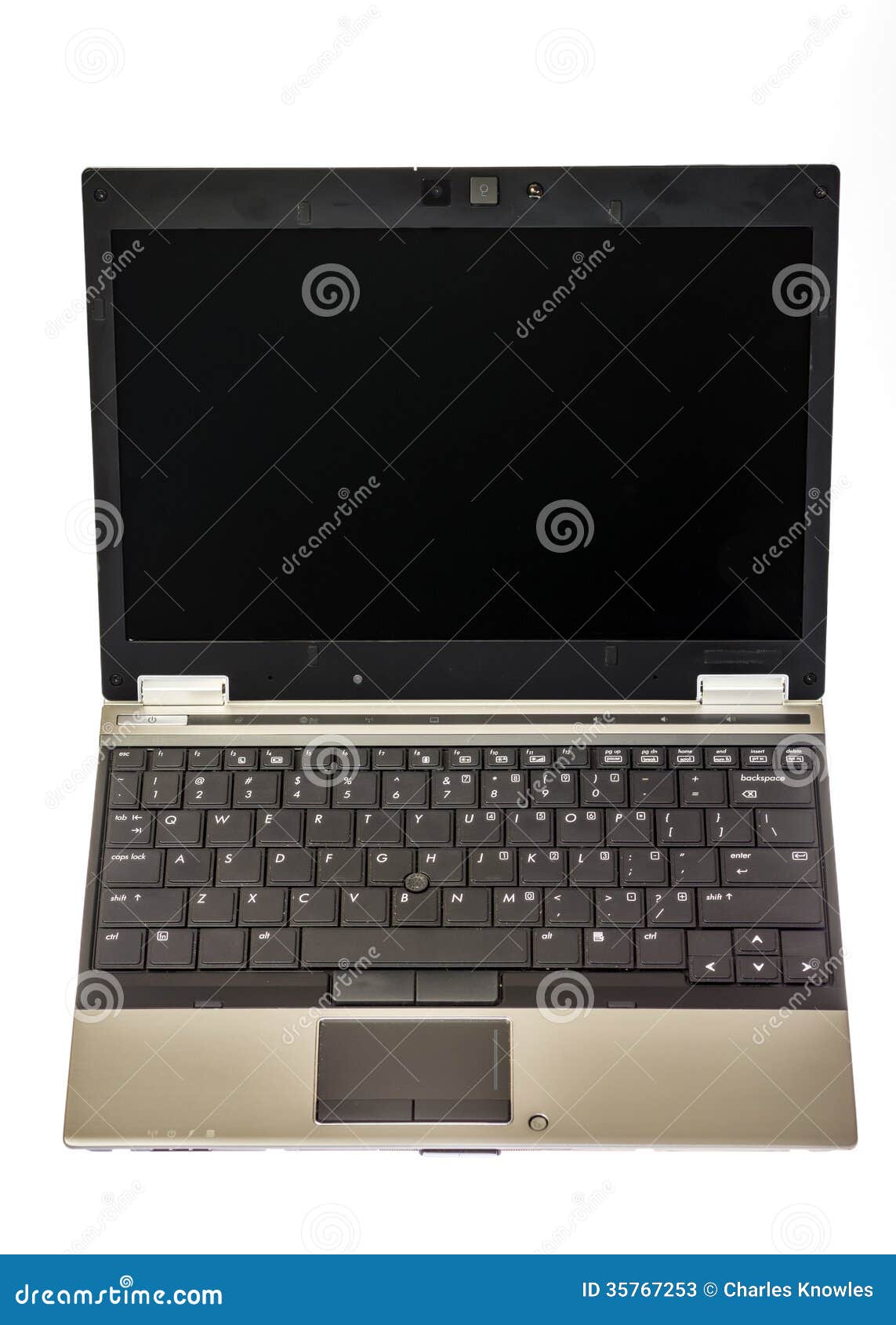 Laptop Computer on a White Background Stock Image - Image of monitor ...