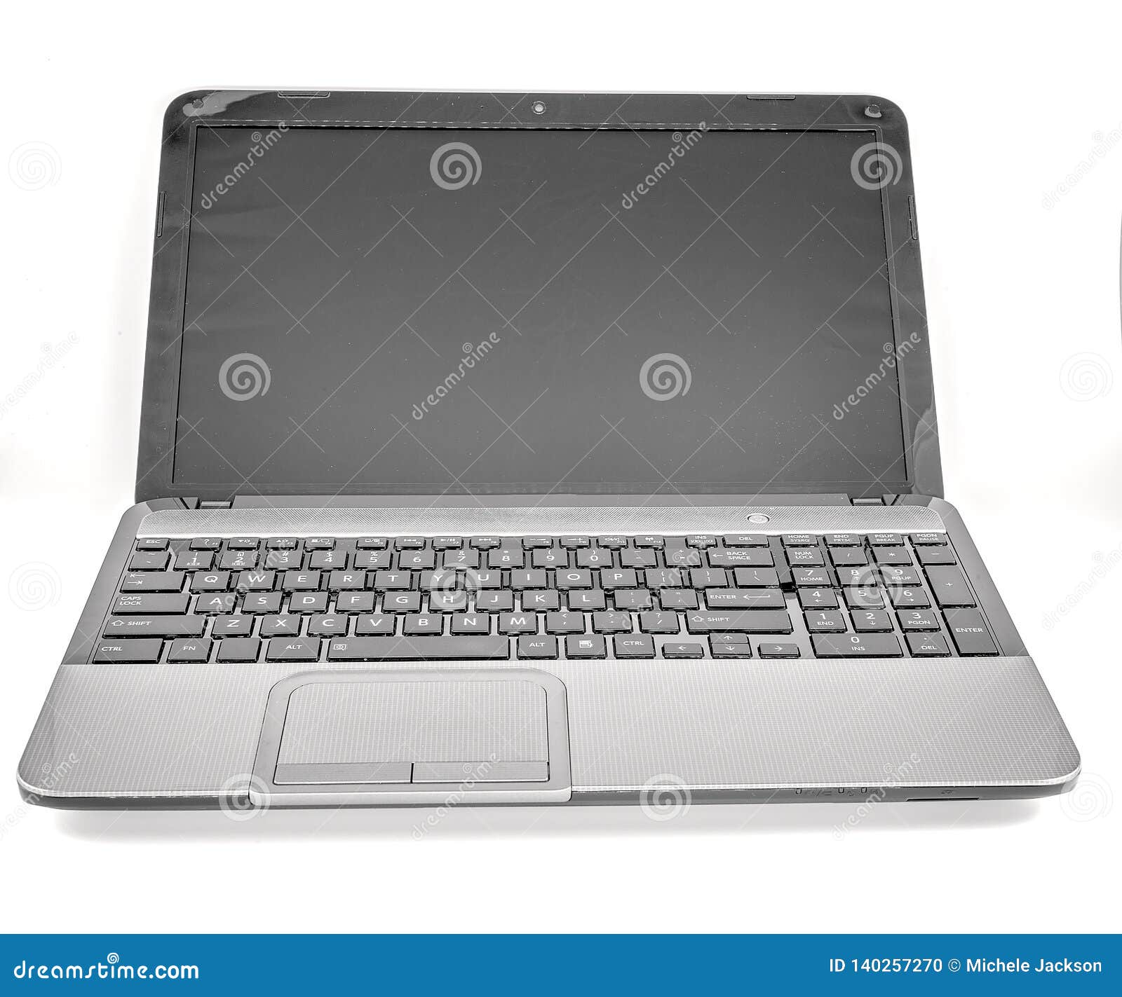 Laptop Computer on White Background Stock Photo - Image of electronic ...