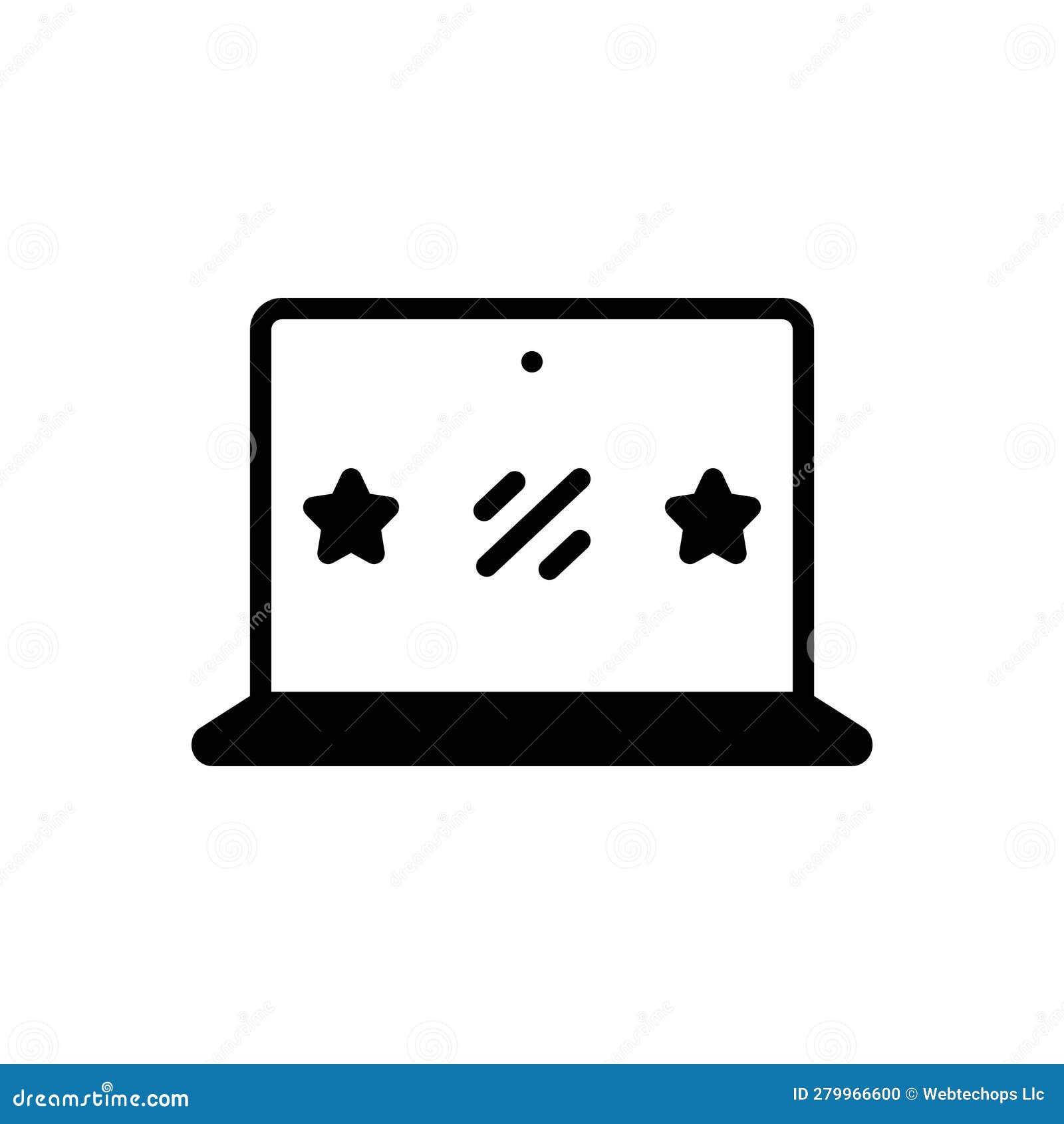 Black Solid Icon for Laptop, Microcomputer and Technology Stock ...
