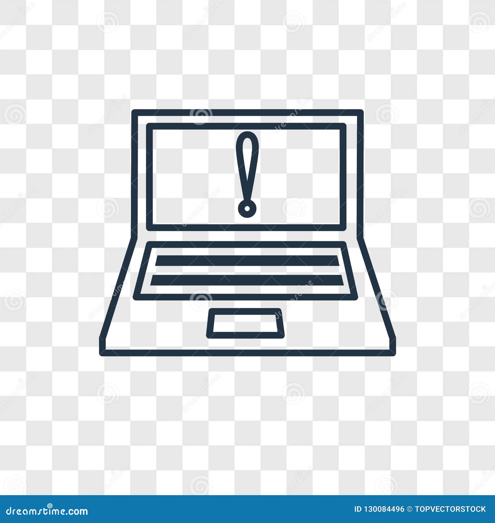 Laptop Concept Vector Linear Icon Isolated on Transparent Background ...