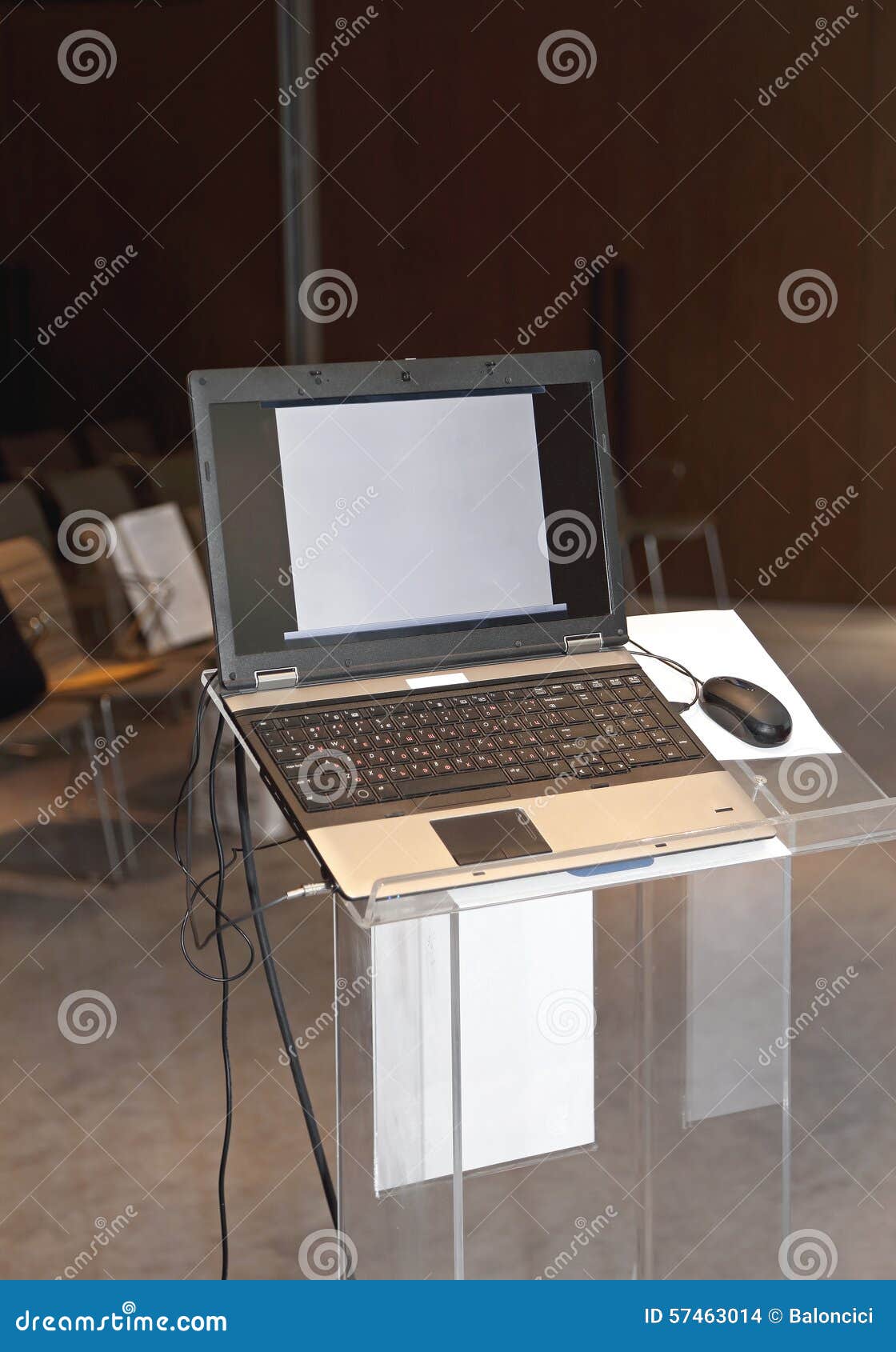 Laptop Conference Presentation Stock Photo - Image of trade, convention ...