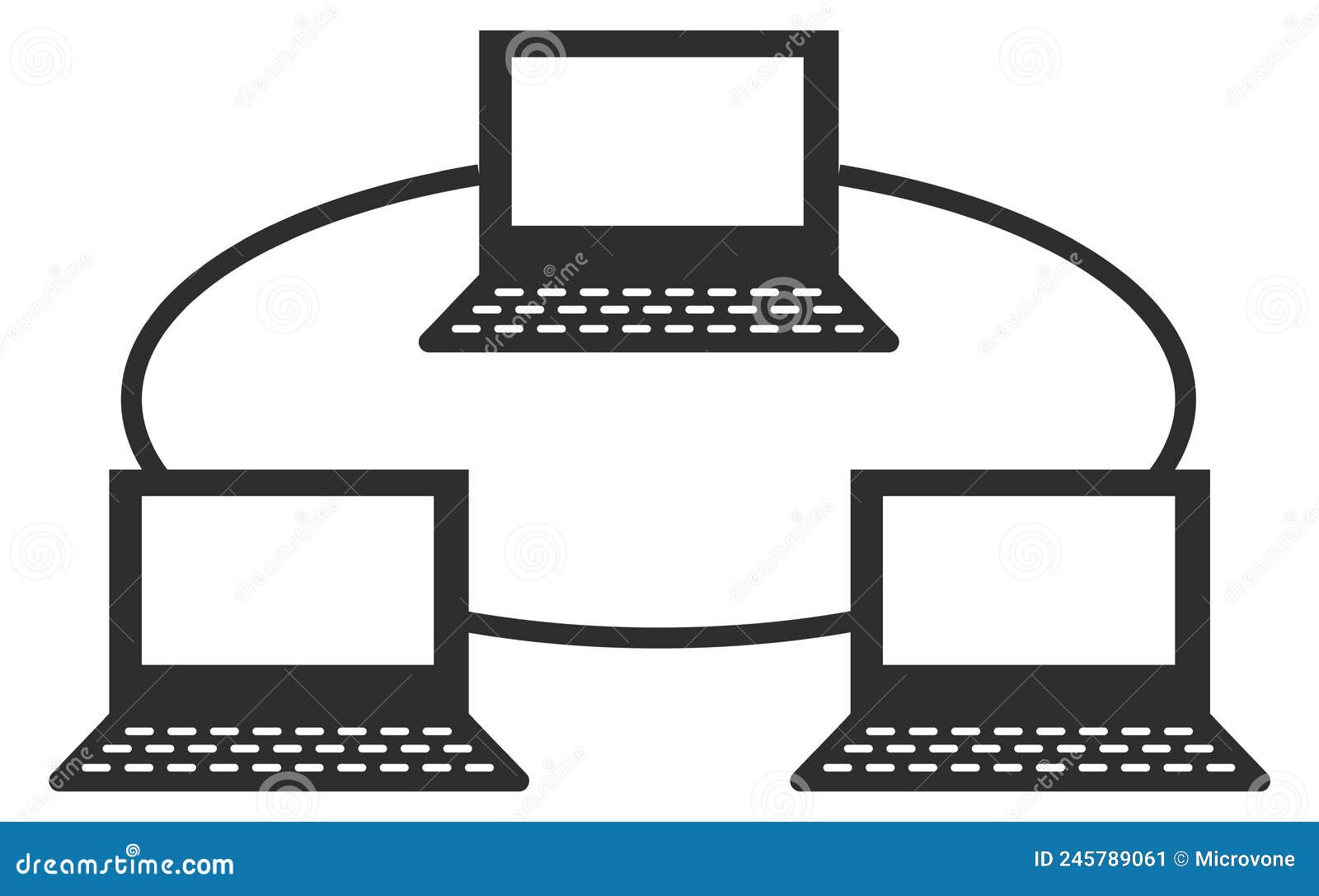 Laptop Connecting Icon. Intranet Symbol Stock Vector - Illustration of ...