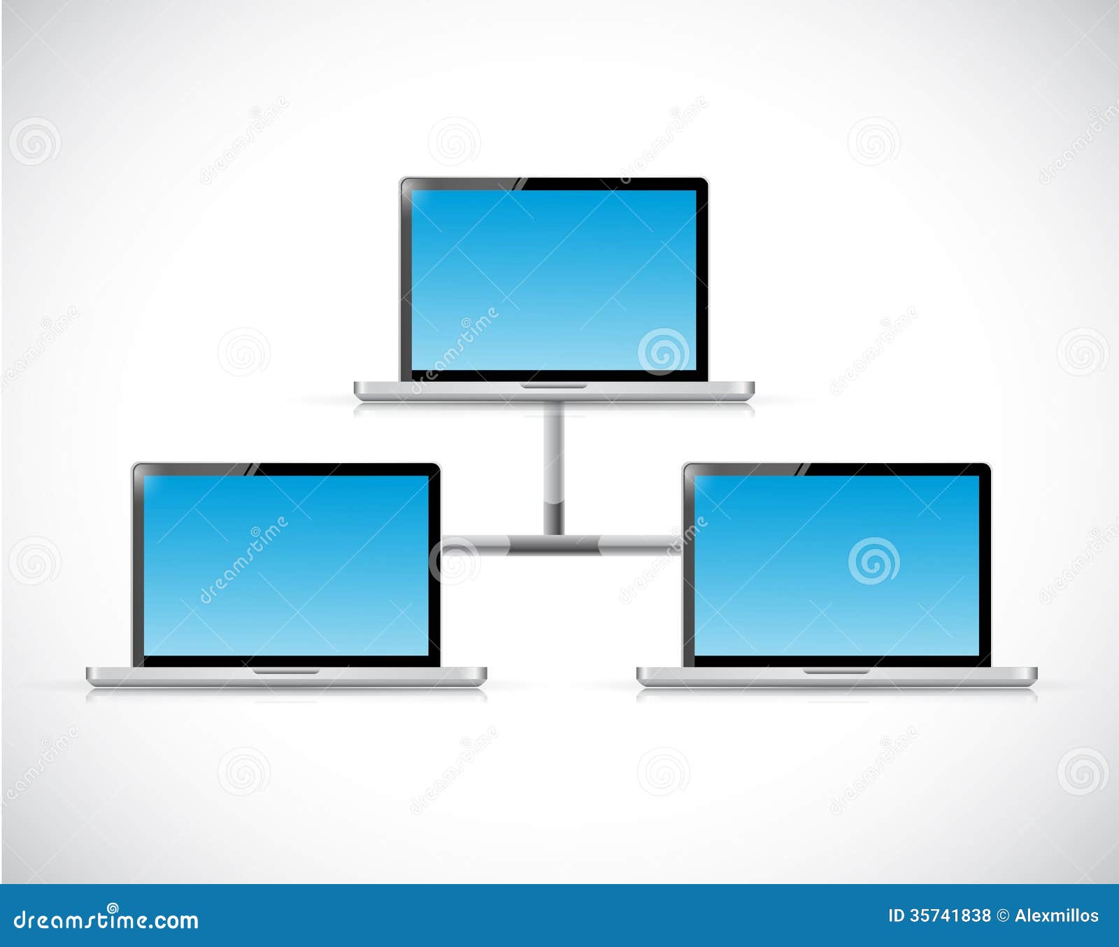 Laptop Connection Network Illustration Design Stock Illustration ...