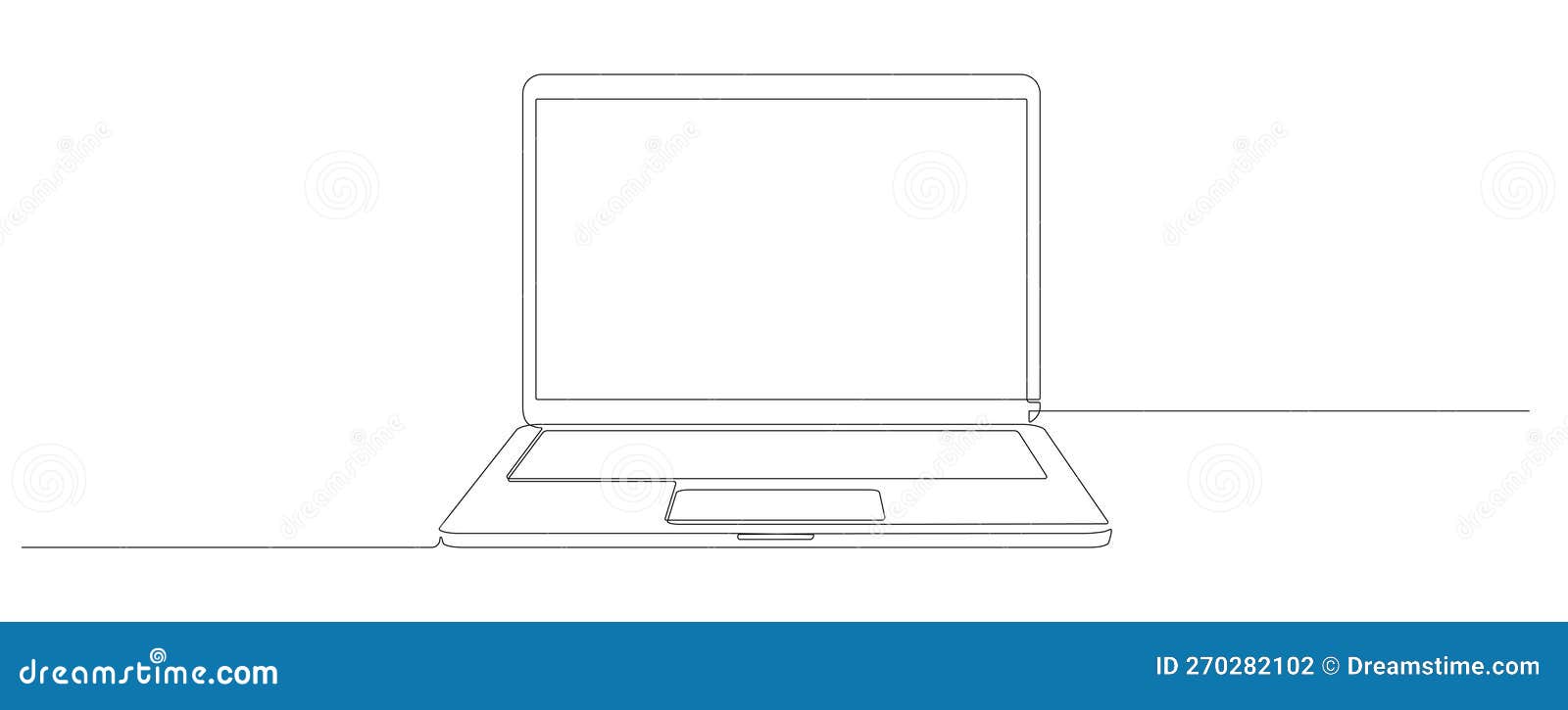 Laptop Continuous Line Drawing. Stock Vector - Illustration of device ...
