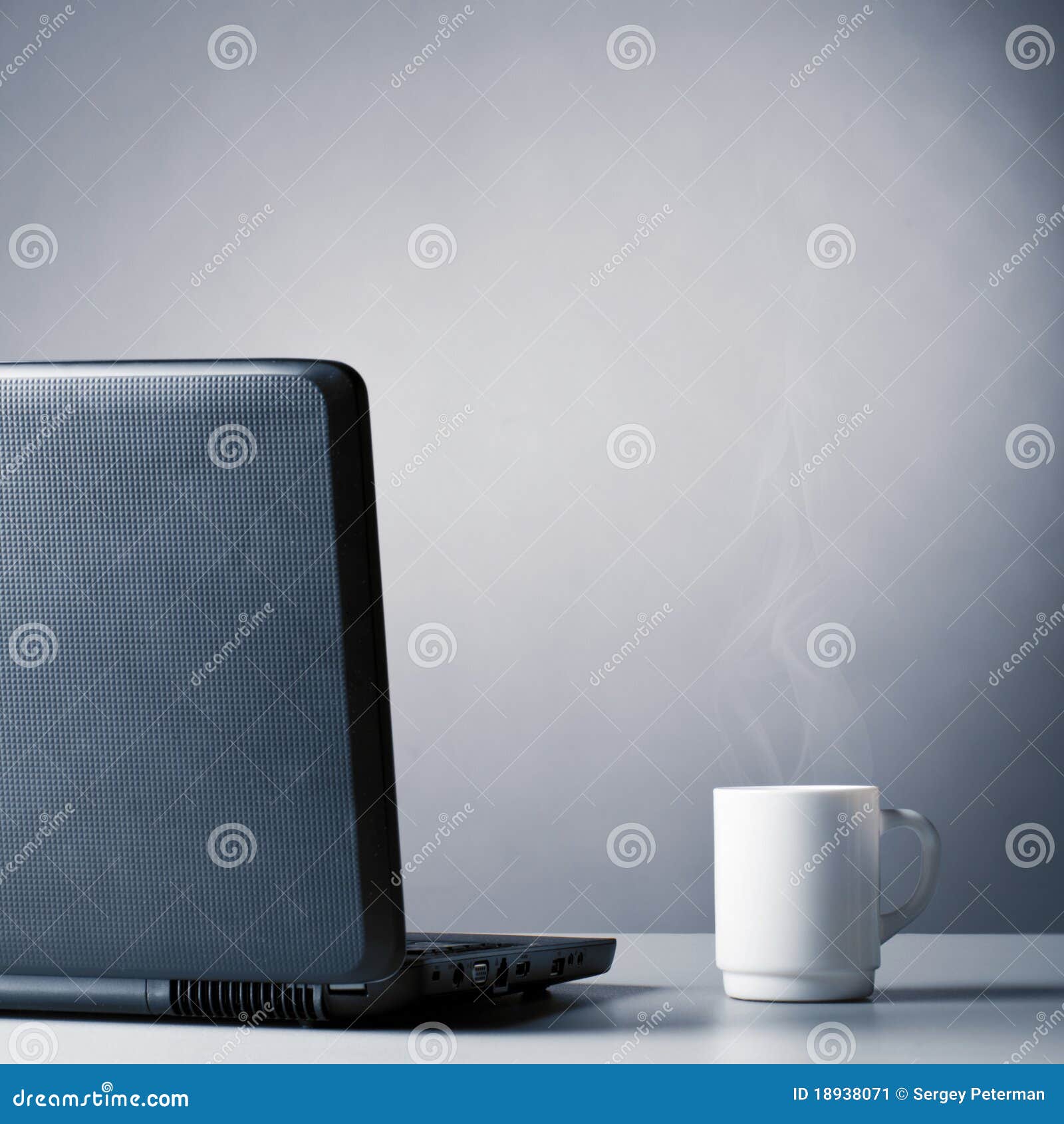 Laptop and cup stock image. Image of modern, computer - 18938071