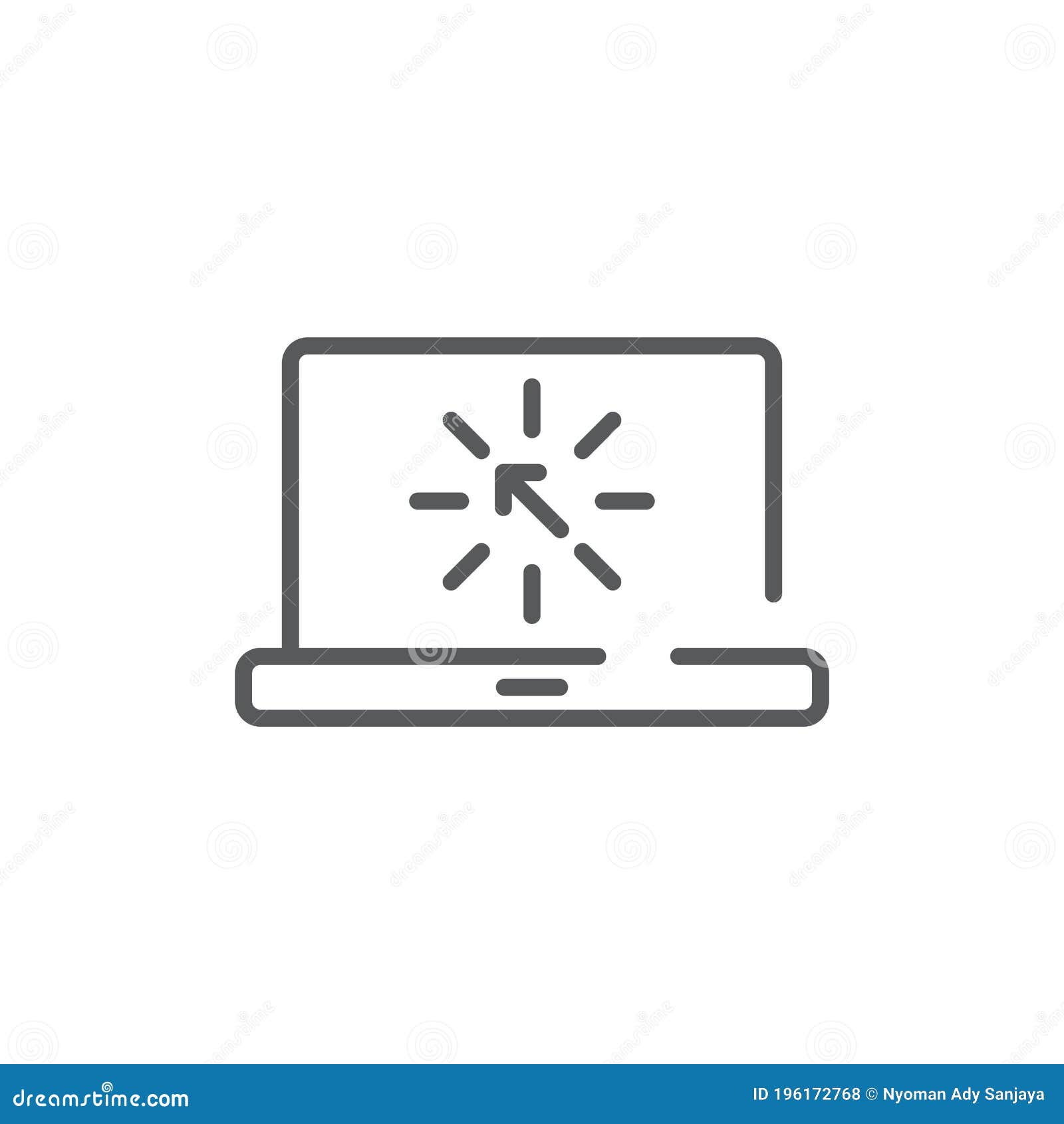 Laptop Cursor Click Vector Icon Symbol Isolated on White Background ... Laptop Cursor Click Vector Icon Symbol Isolated on White Background ...