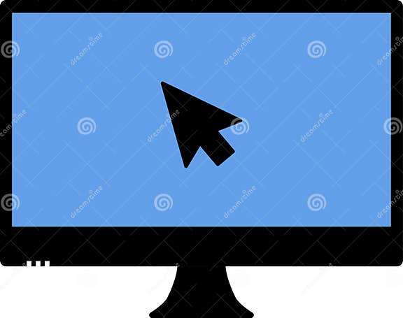 Laptop with Cursor on Screen. Click in Laptop Vector Icon. Computer ...