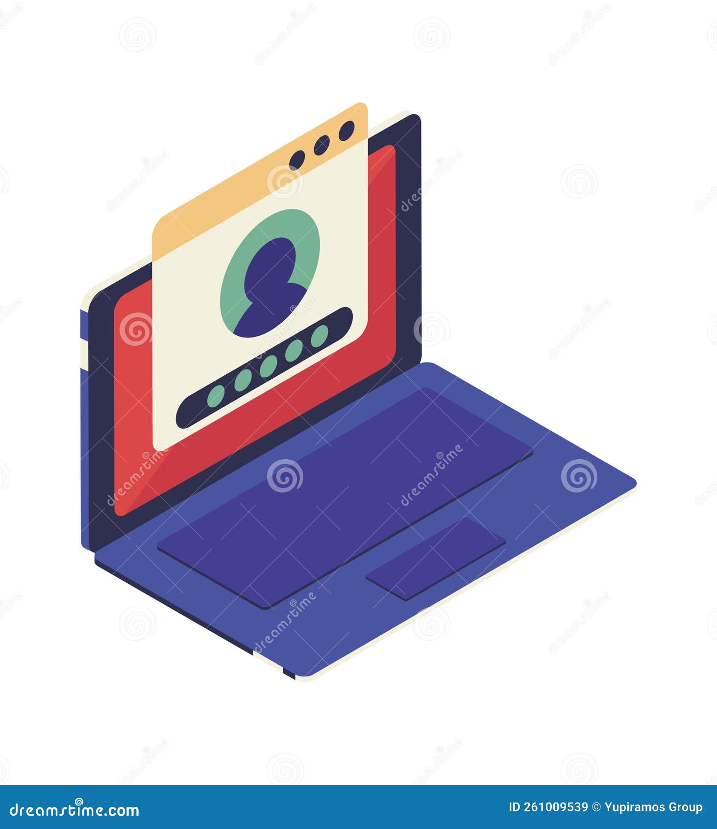 Laptop cyber security stock vector. Illustration of isolation - 261009539